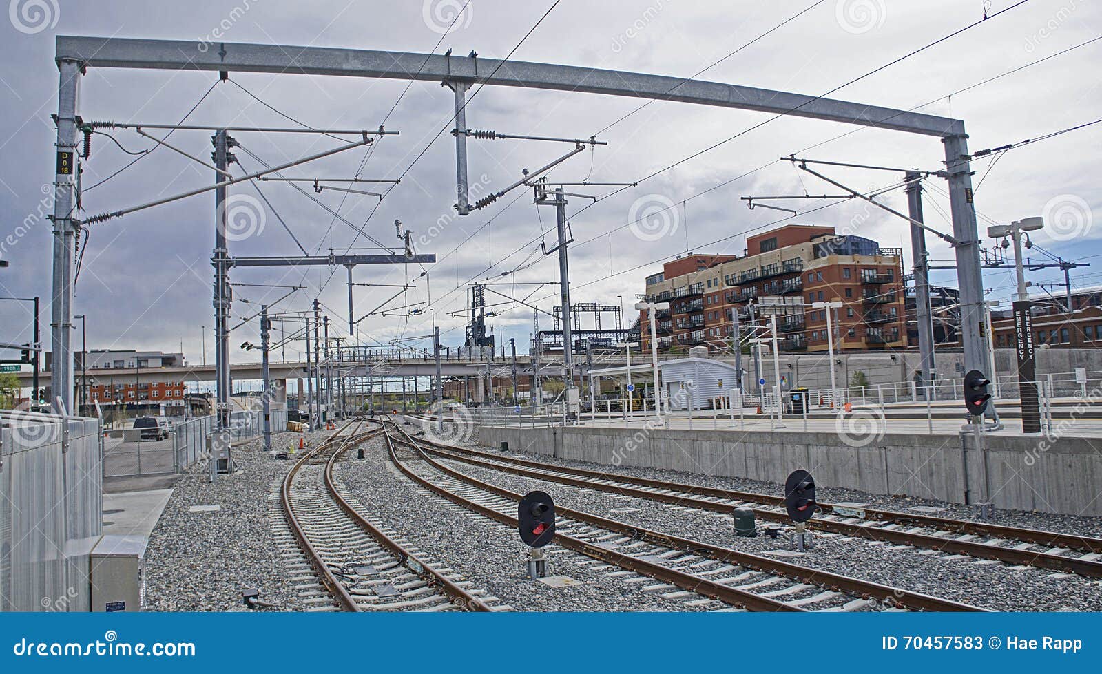 Denver light rail editorial stock photo. Image of buildings - 70457583