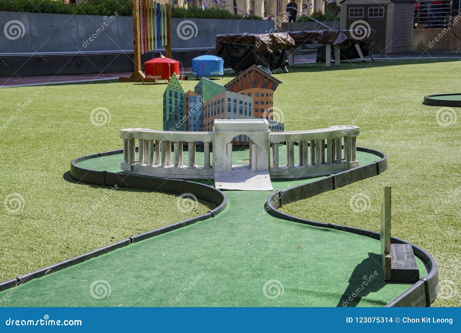 Mini Golf in the Skyline Park Editorial Stock Image - Image of city ...