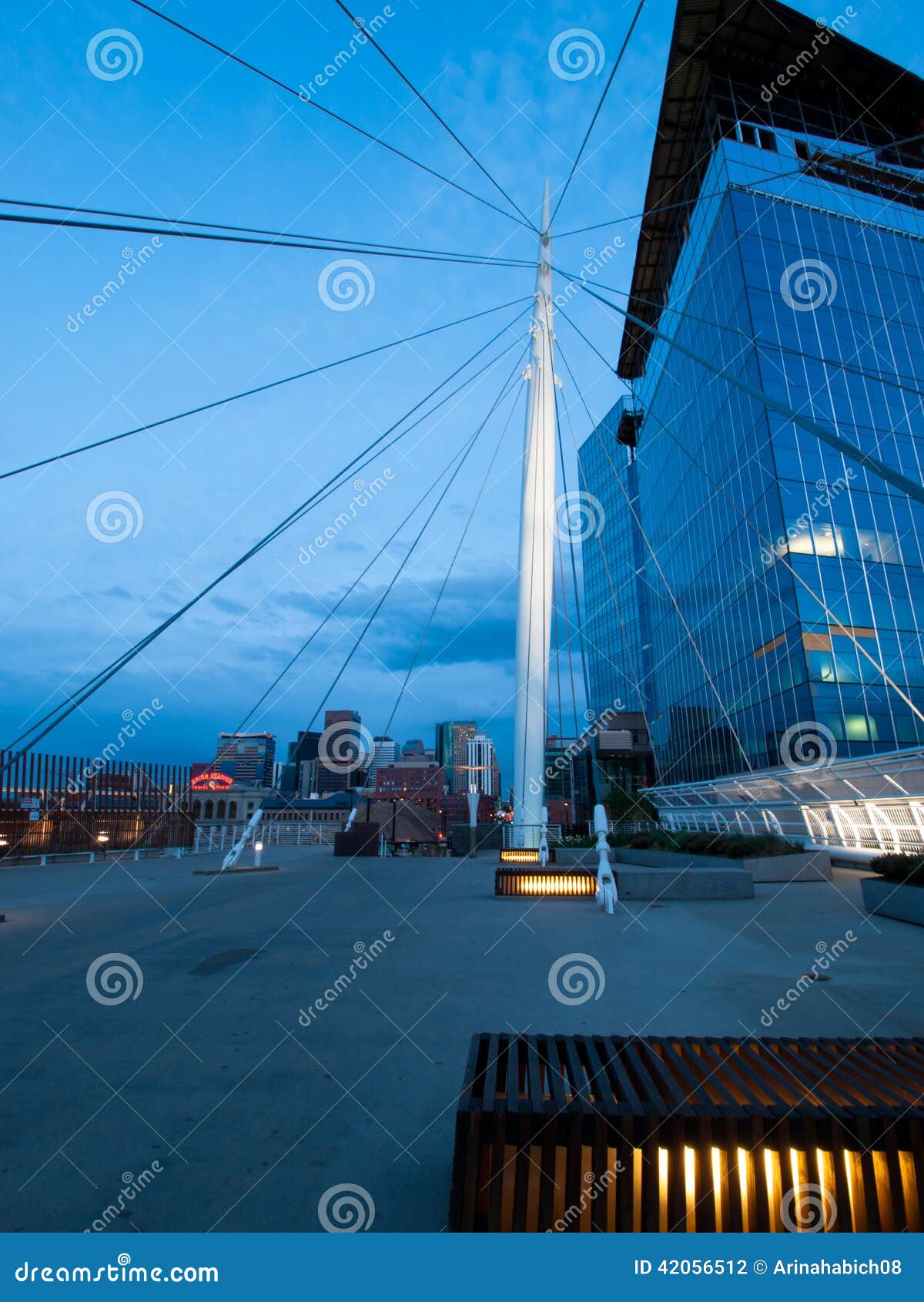 Denver Millennium Bridge editorial photography. Image of highland ...