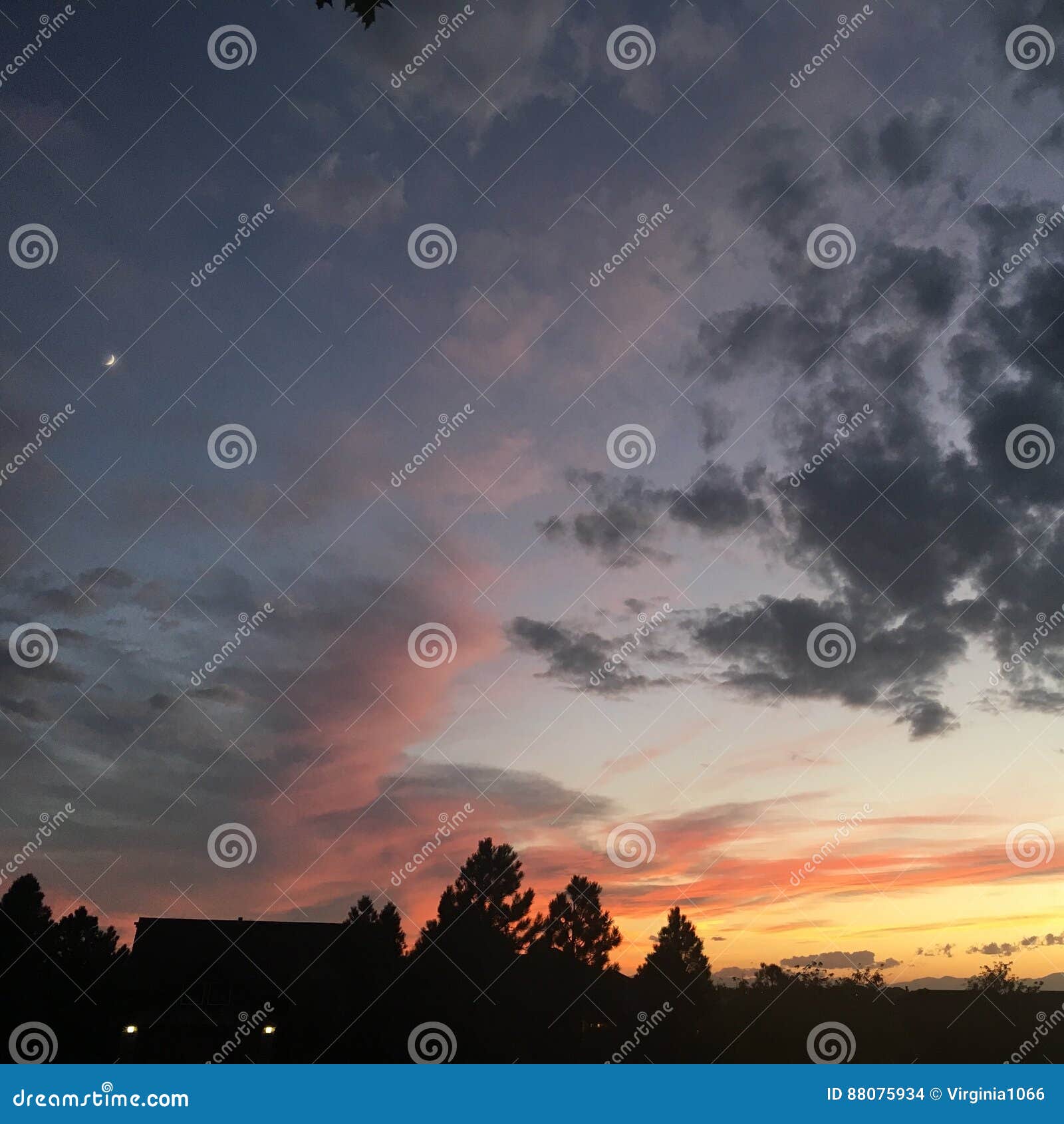 Denver night Sky stock photo. Image of night, denver - 88075934