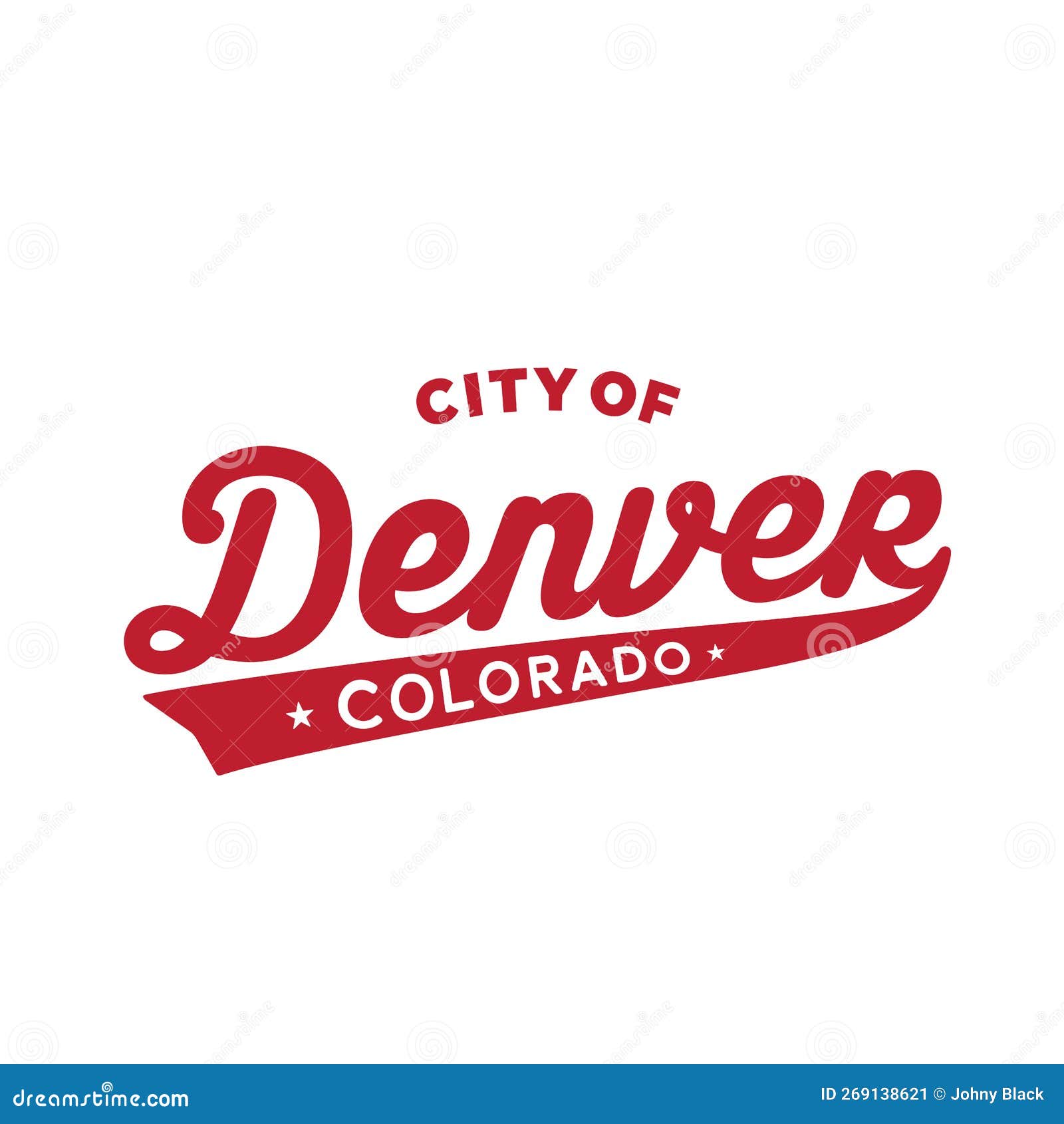 City of Denver Lettering Design. Denver, Colorado Typography Design ...