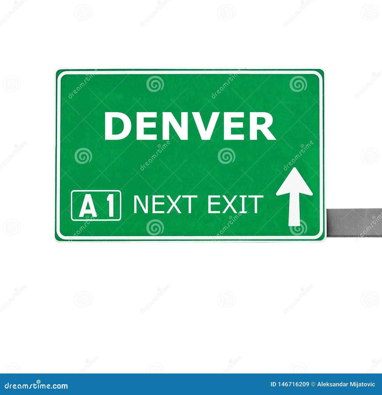 DENVER Road Sign Isolated on White Stock Image - Image of road, denver ...