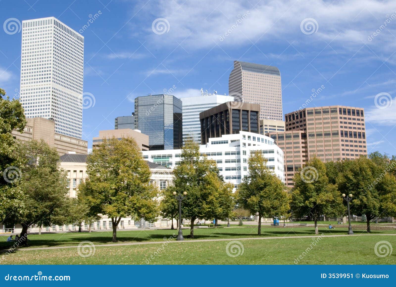 Denver Skyline stock image. Image of cityscape, windows - 3539951