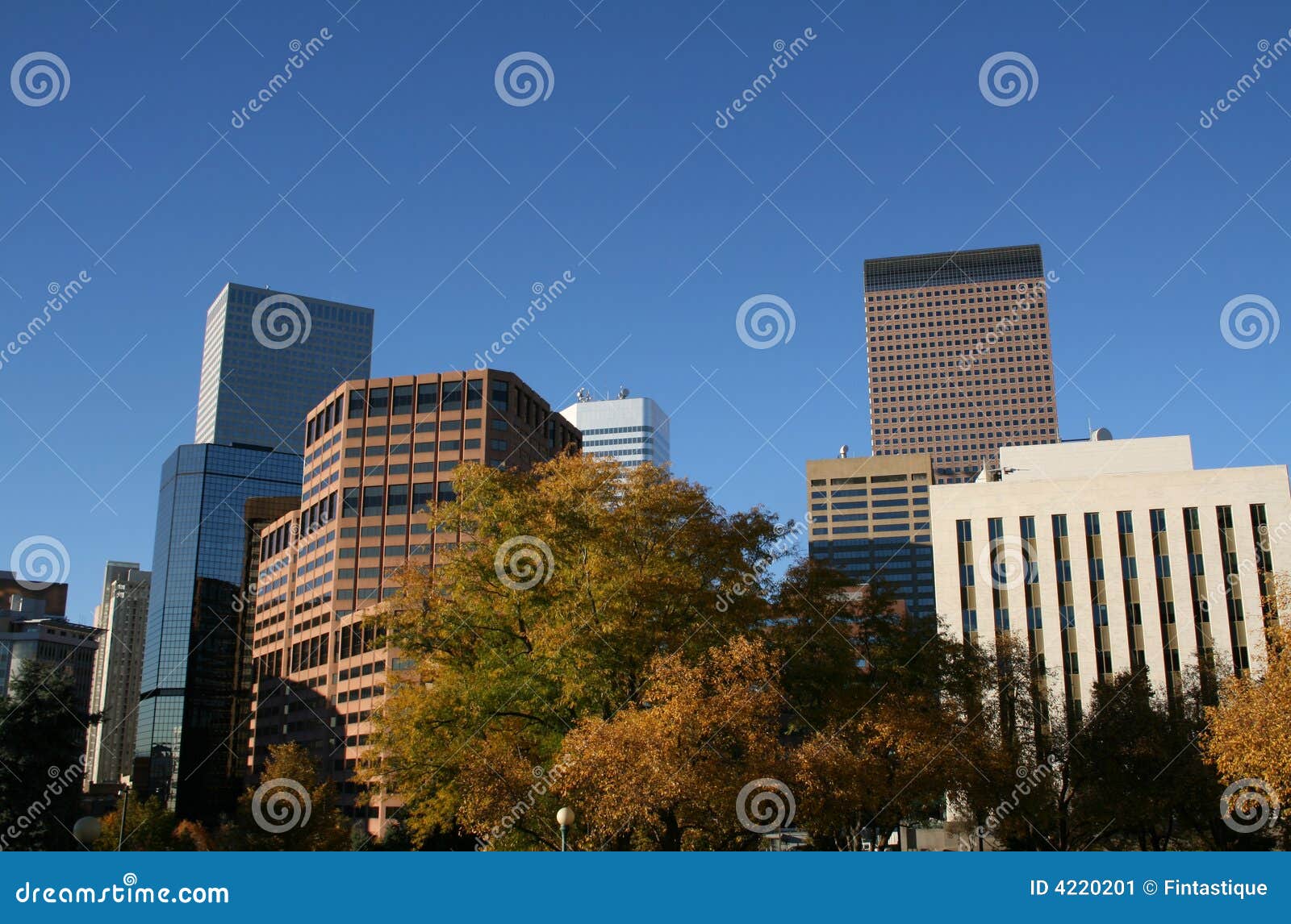 Denver skyline in autumn stock image. Image of america - 4220201