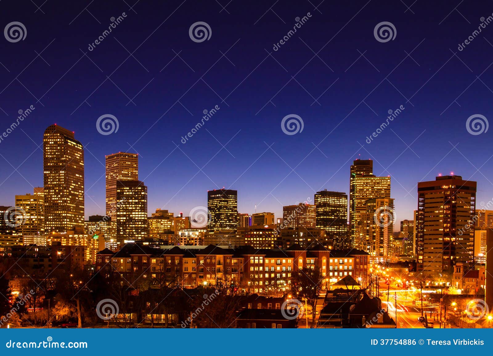 Denver Orange Blue Skyline Stock Photos - Free & Royalty-Free Stock ...