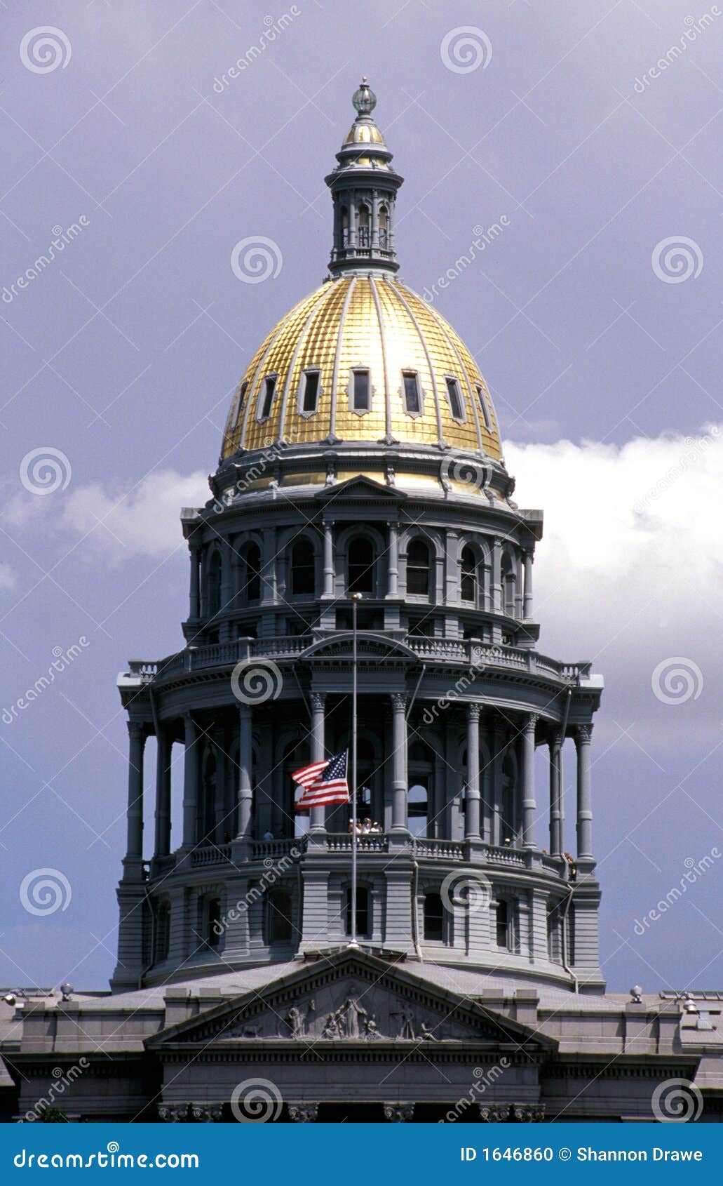 Denver State Capital Dome stock photo. Image of gold, guilding - 1646860