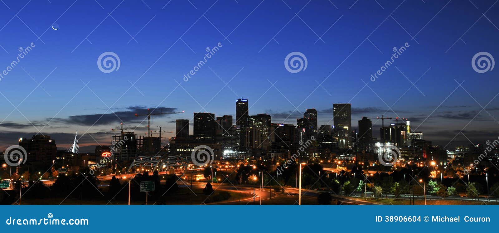 Denver Sunrise City Skyline Editorial Stock Image - Image of spring ...