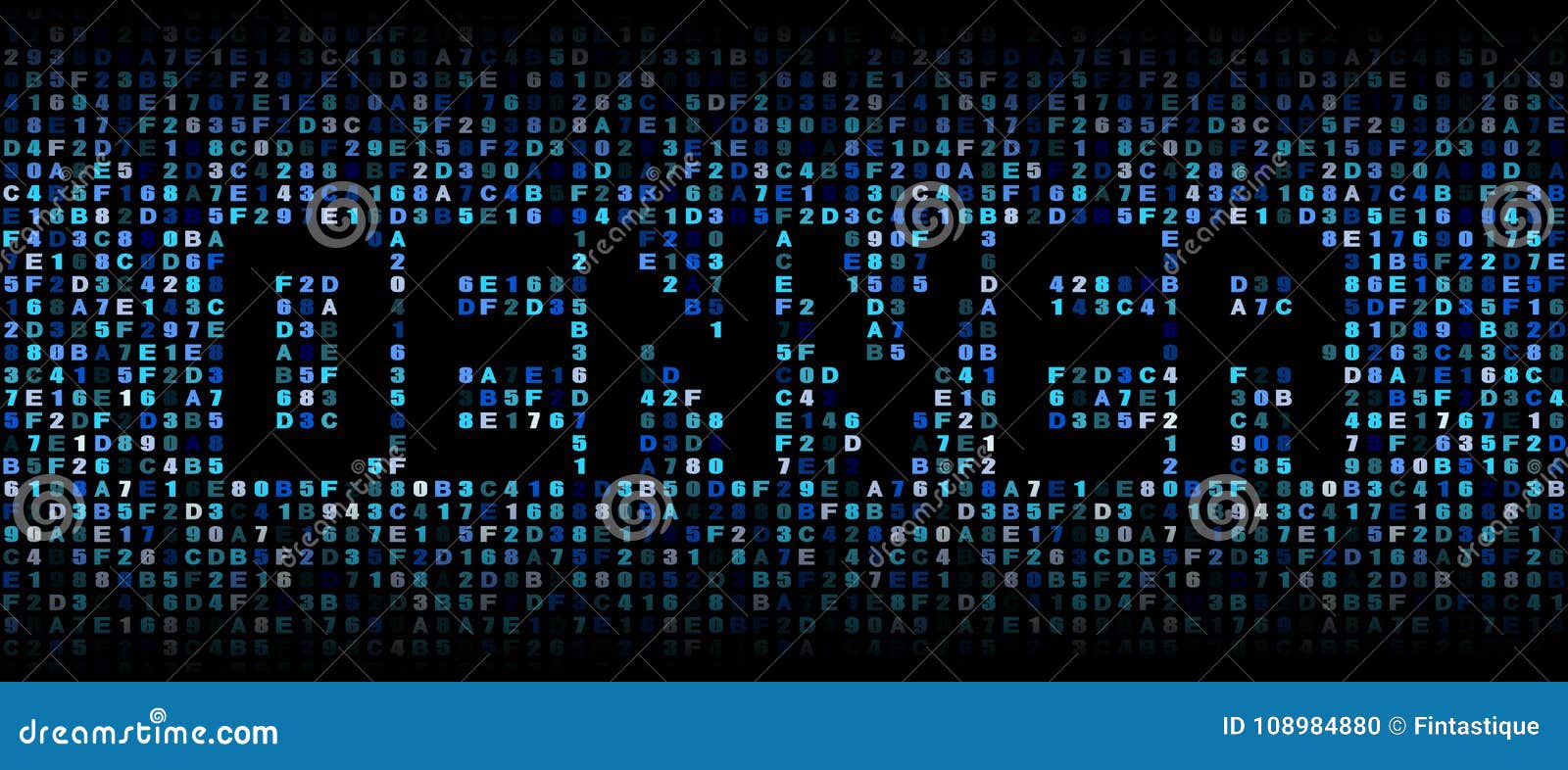 Denver Text on Hex Code Illustration Stock Illustration - Illustration ...