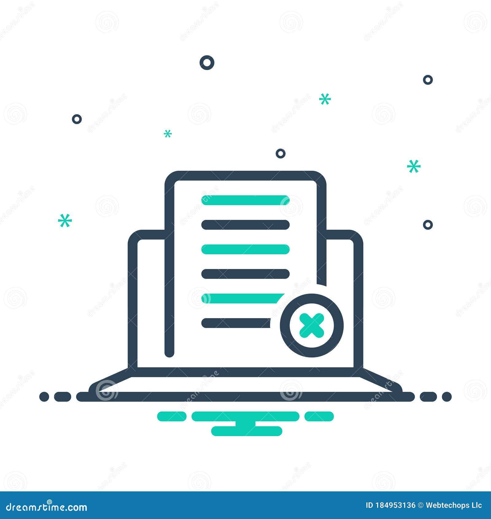 Mix Icon for Deny, Refuse and Reject Stock Vector - Illustration of ...