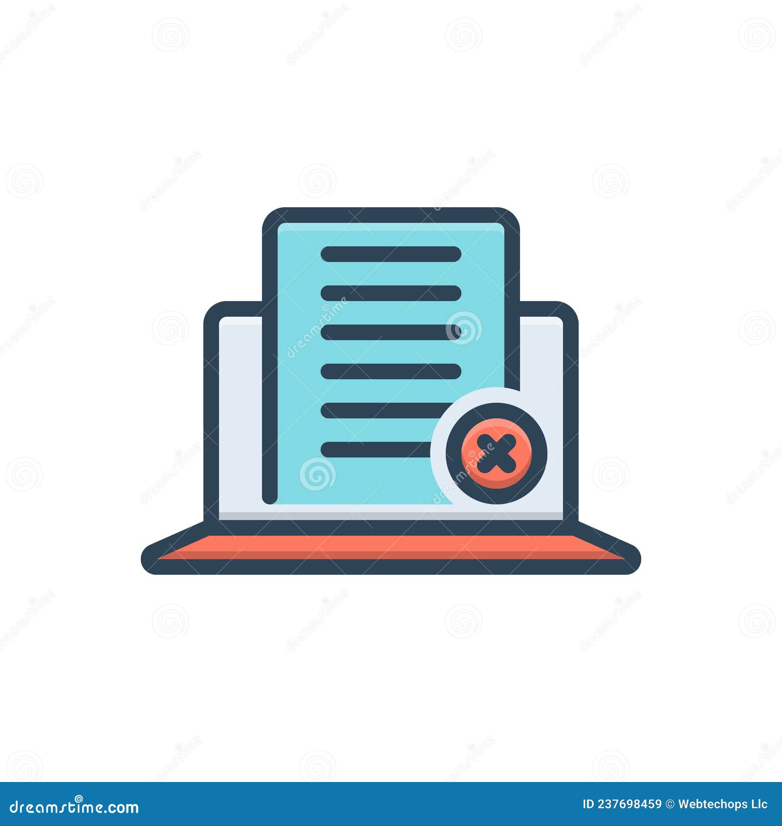 Color Illustration Icon for Deny, Negate and Cancel Stock Illustration ...