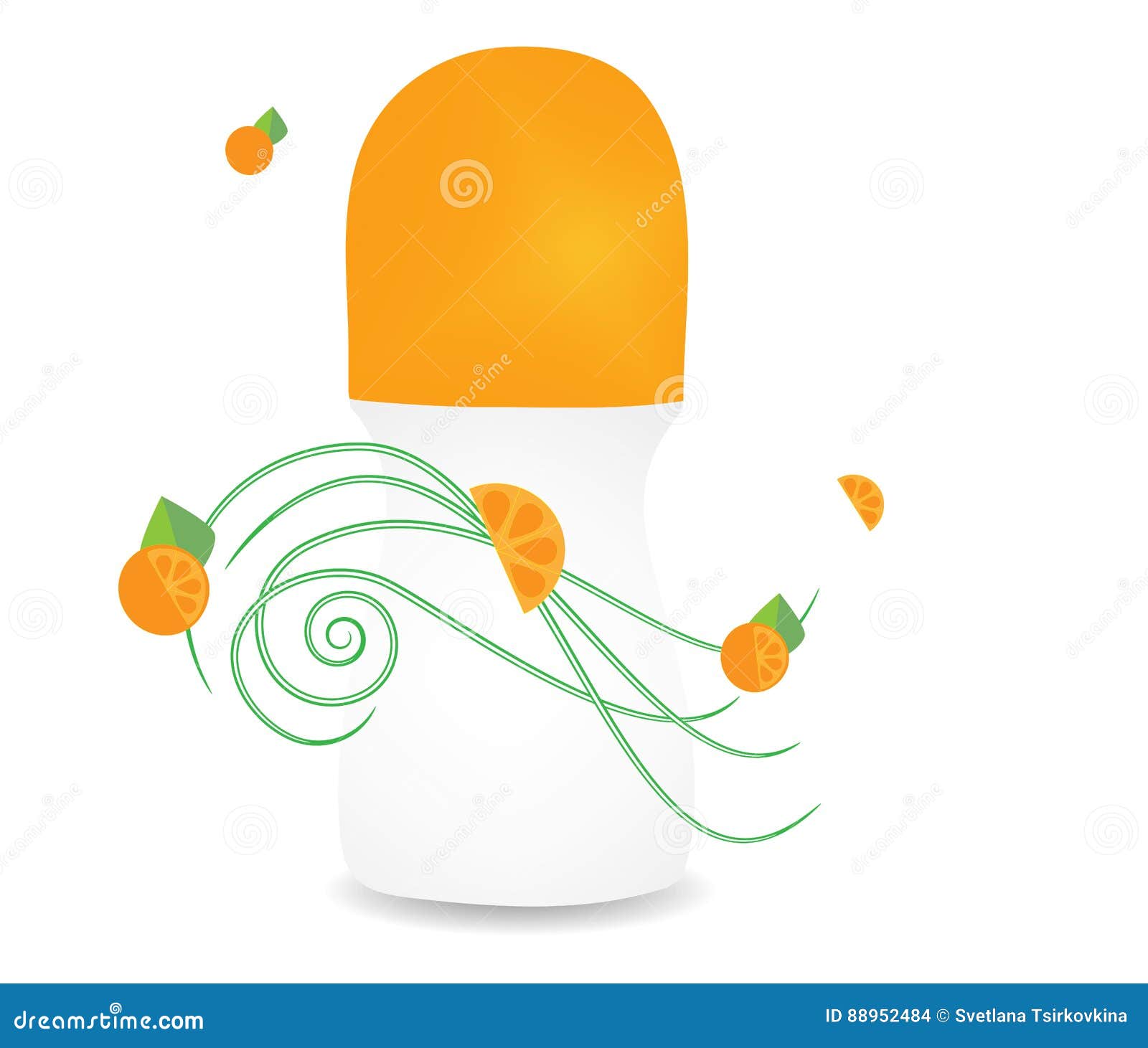 Deodorant with the Aroma of Orange Freshness Stock Vector ...