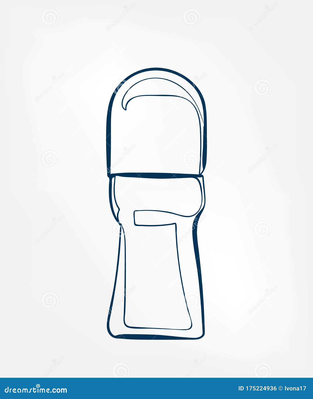 Deodorant Line Art Sketch Outline Isolated Design Element Cosmetics ...