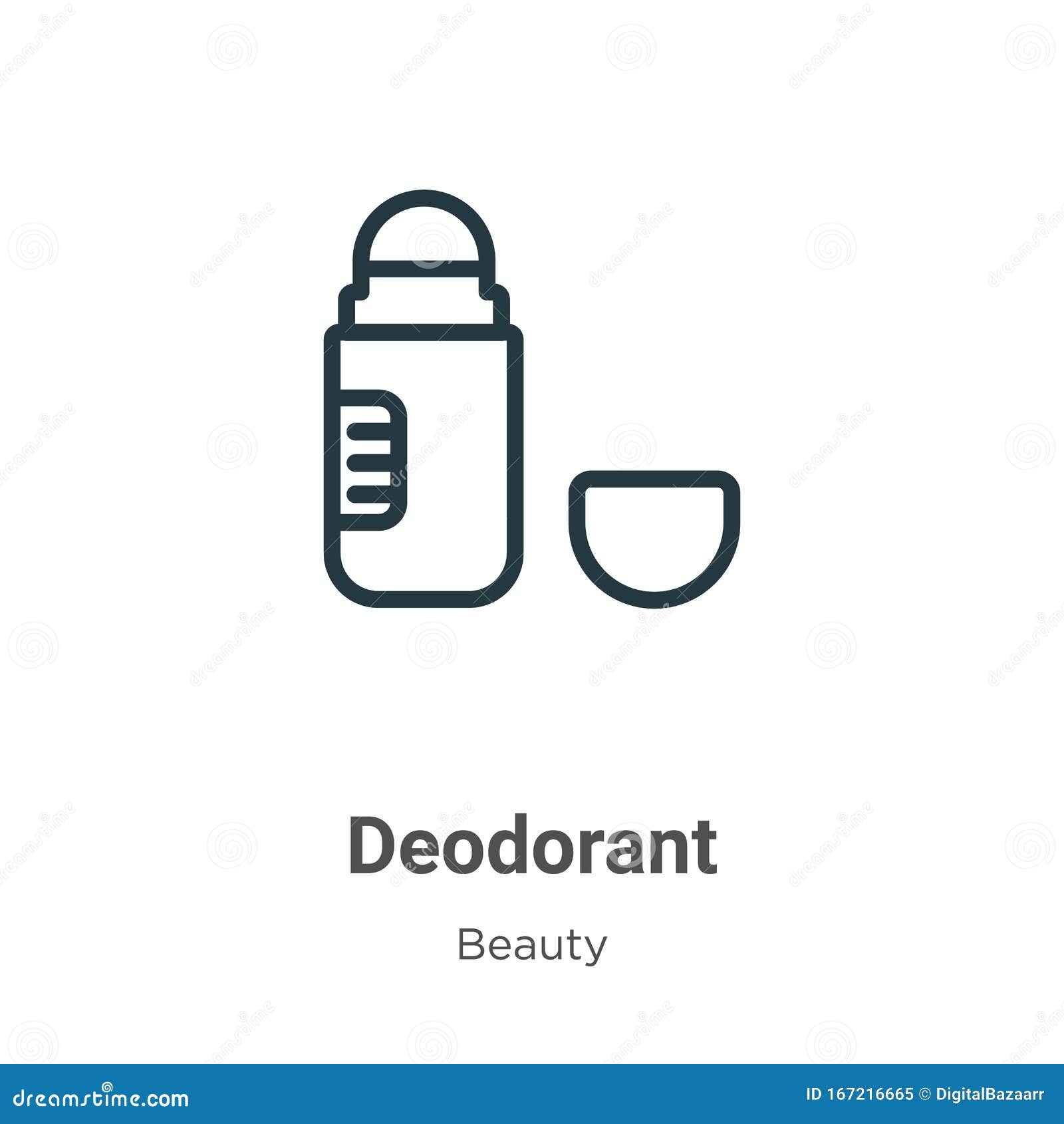 Deodorant Outline Vector Icon. Thin Line Black Deodorant Icon, Flat ...
