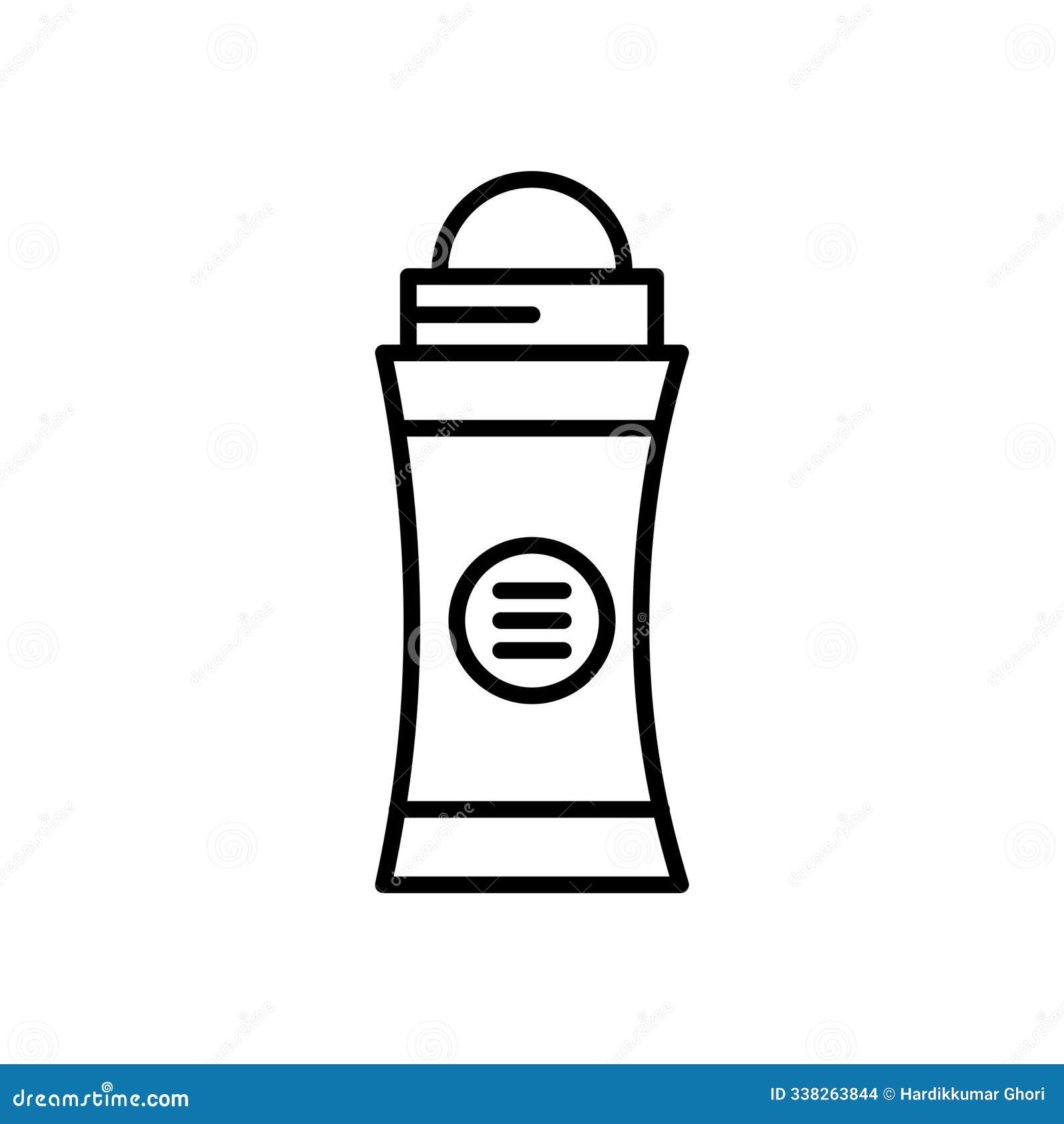 Deodorant Roll-on And Stick Bottles With Blank White Labels And Clear ...