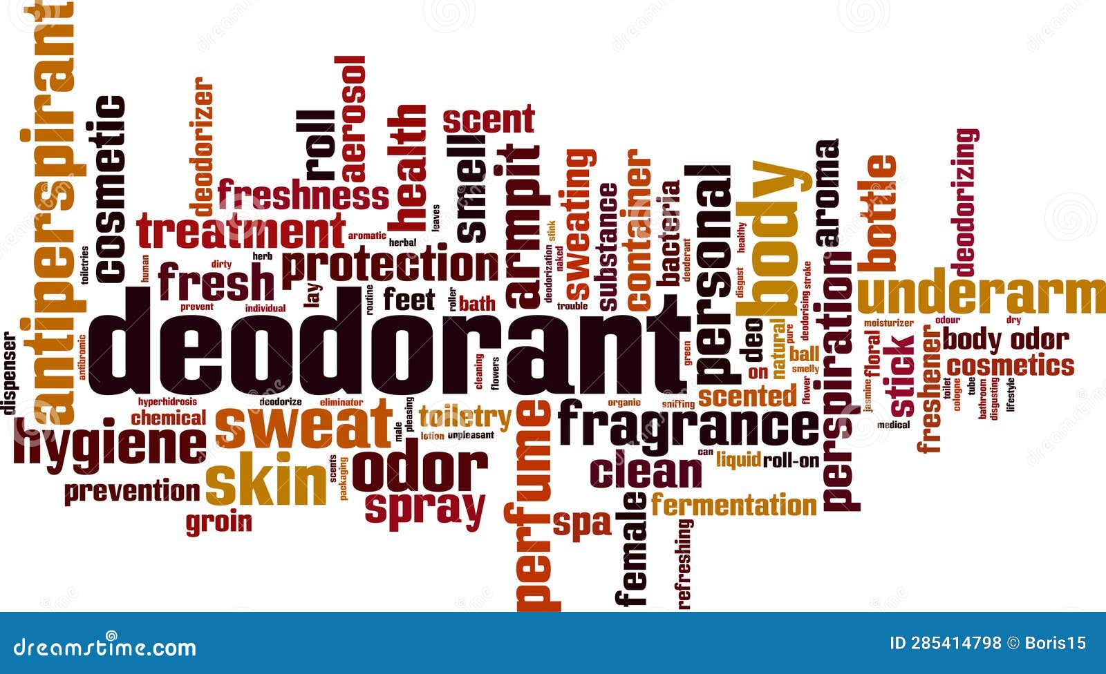 Deodorant word cloud stock vector. Illustration of sweating - 285414798