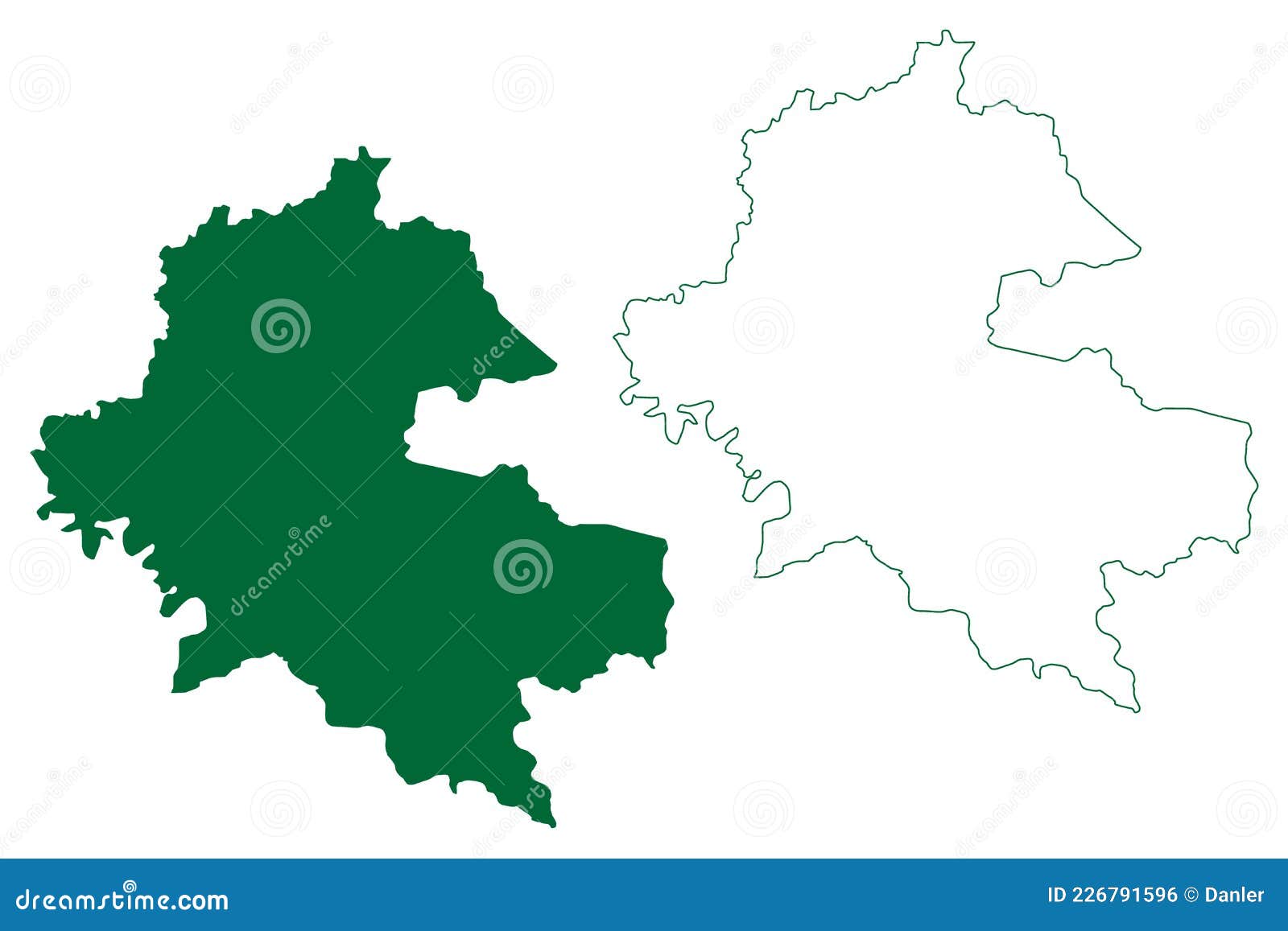 Deoria District Uttar Pradesh State, Republic of India Map Vector ...