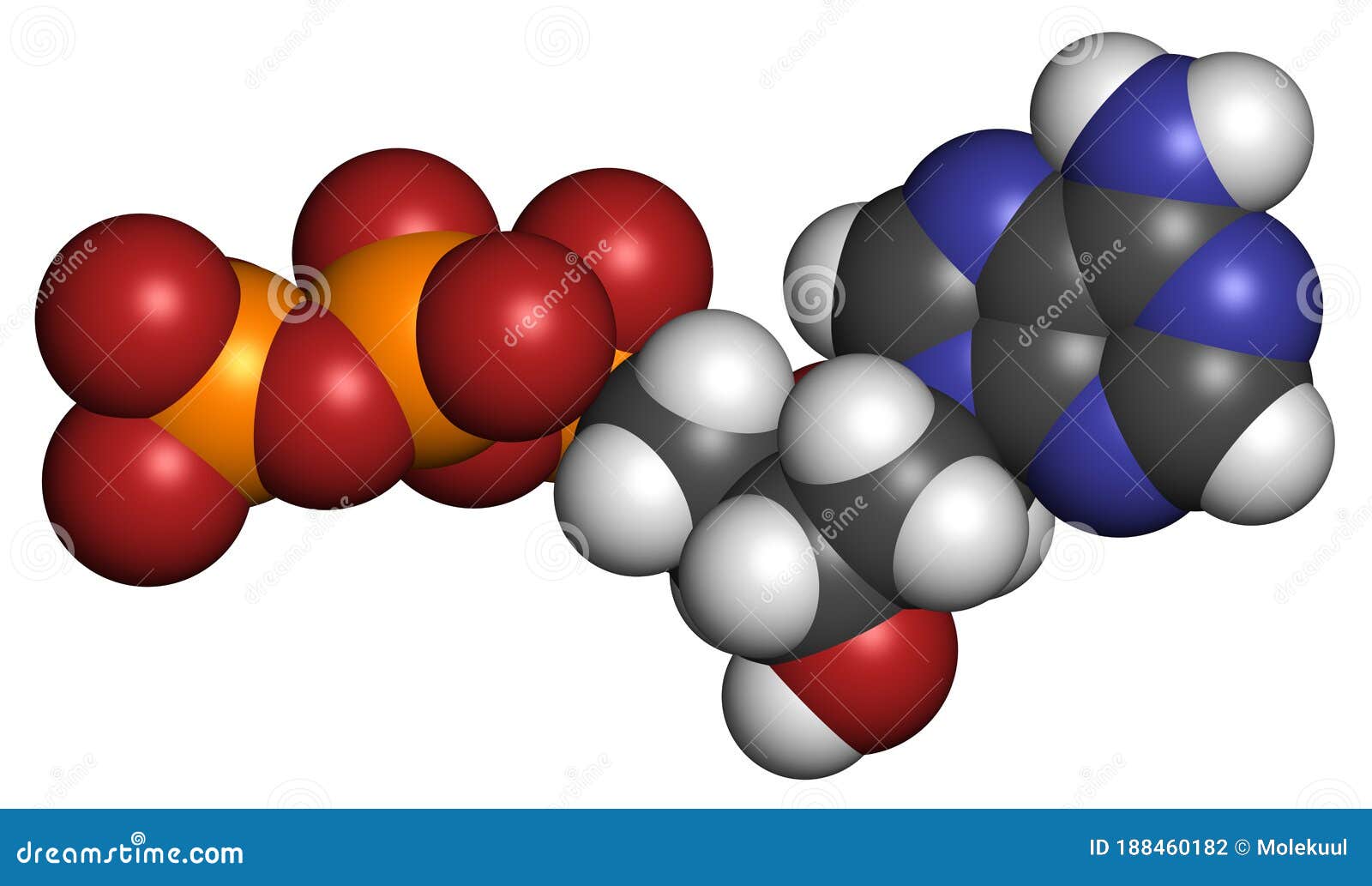 Deoxyadenosine Triphosphate (dATP) Nucleotide Molecule. DNA Building ...