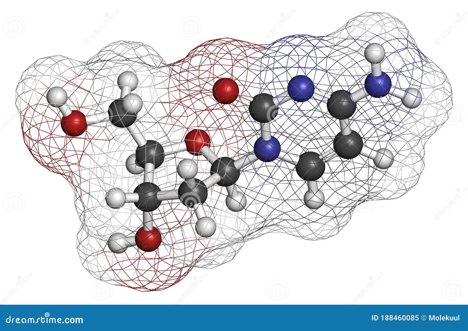Deoxycytidine Monophosphate DCMP Nucleotide Molecule. DNA Building ...
