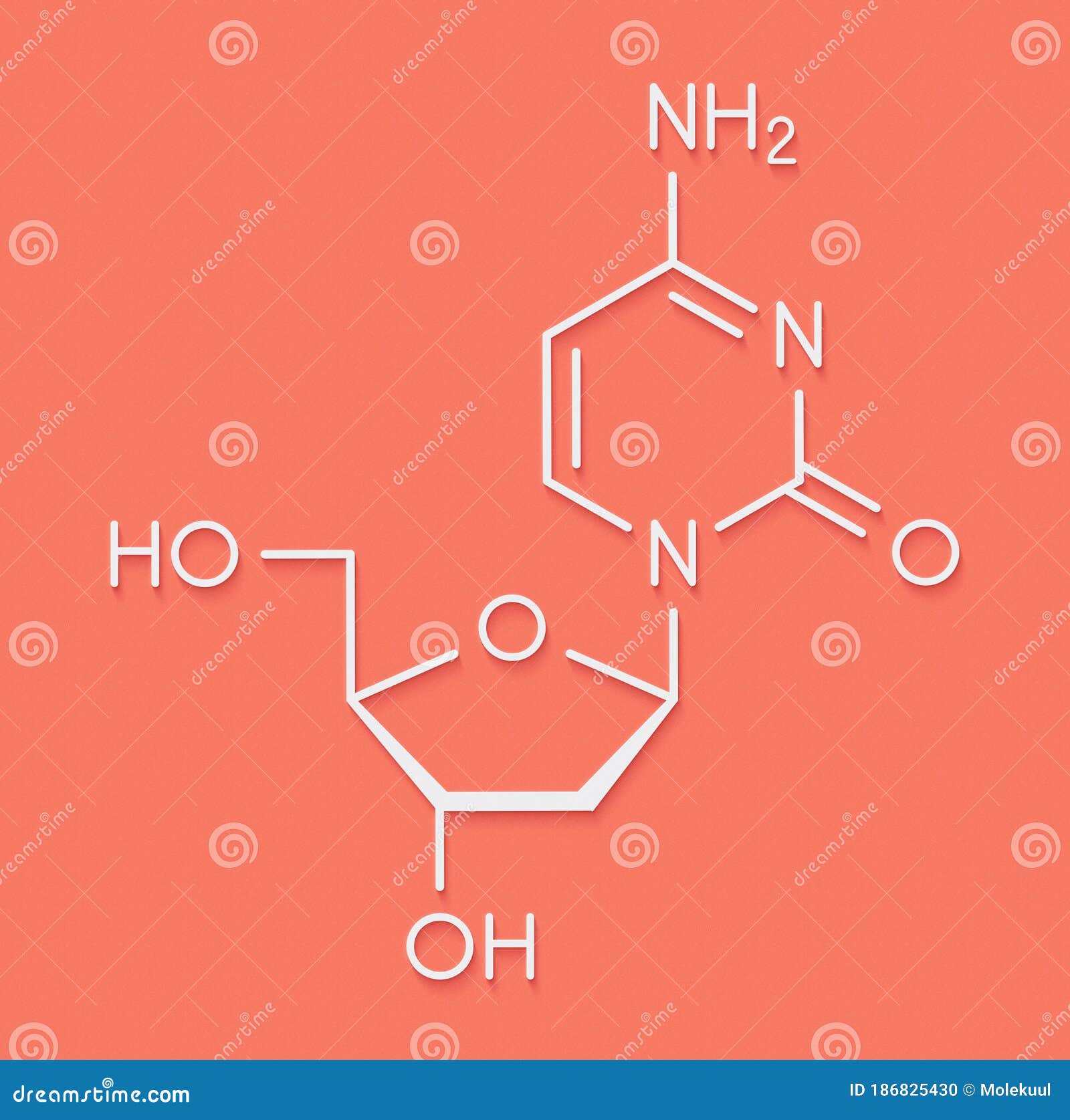 Deoxycytidine Monophosphate DCMP Nucleotide Molecule. DNA Building ...