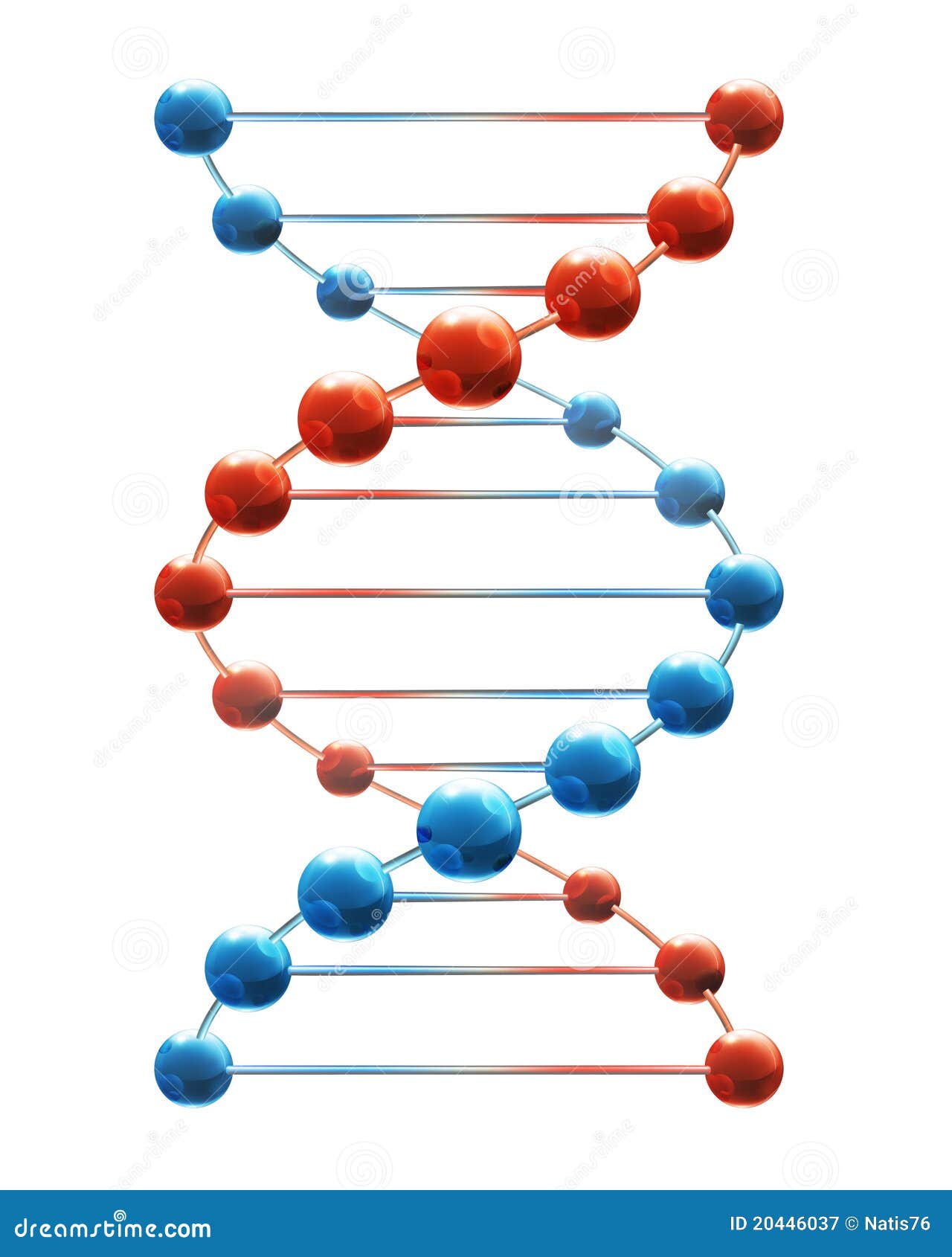 DNA Or Deoxyribonucleic Acid Molecule Carrying Genetic Information ...