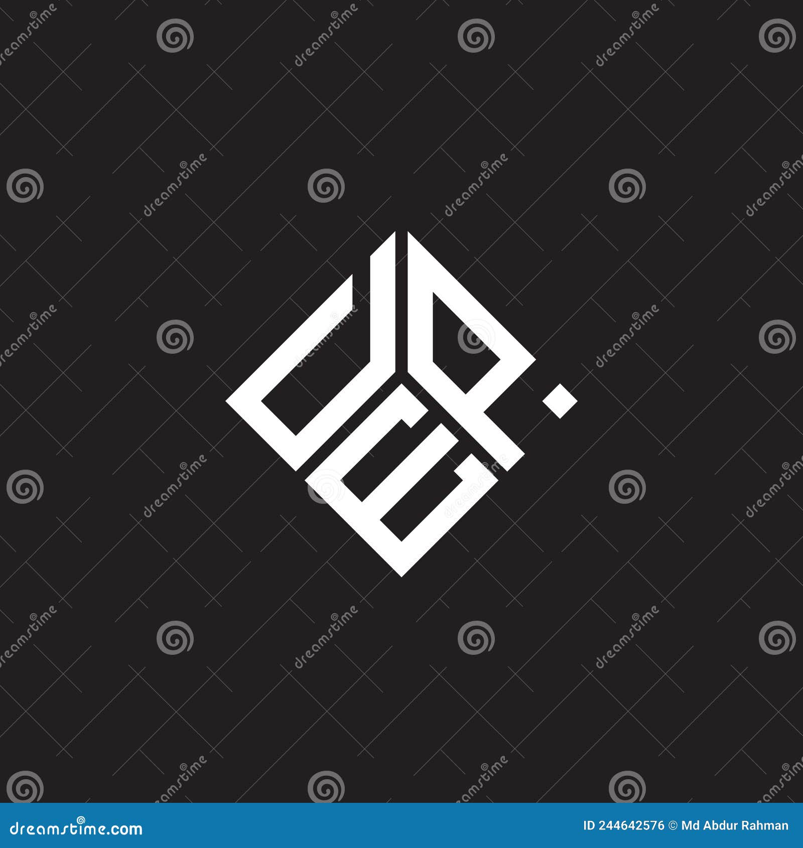 DEP Letter Logo Design On Black Background. DEP Creative Initials ...