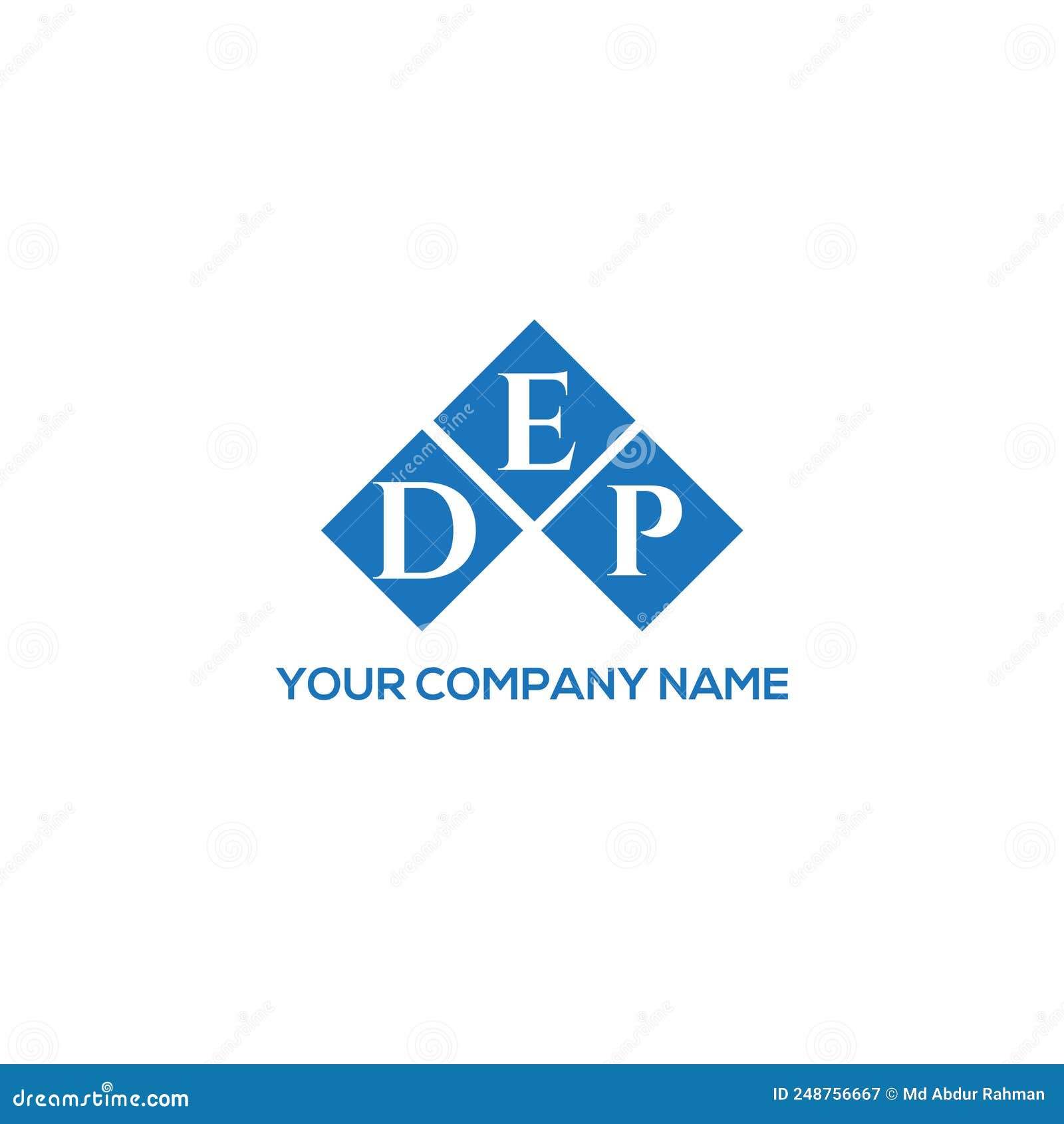 DEP Letter Logo Design on BLACK Background. DEP Creative Initials ...