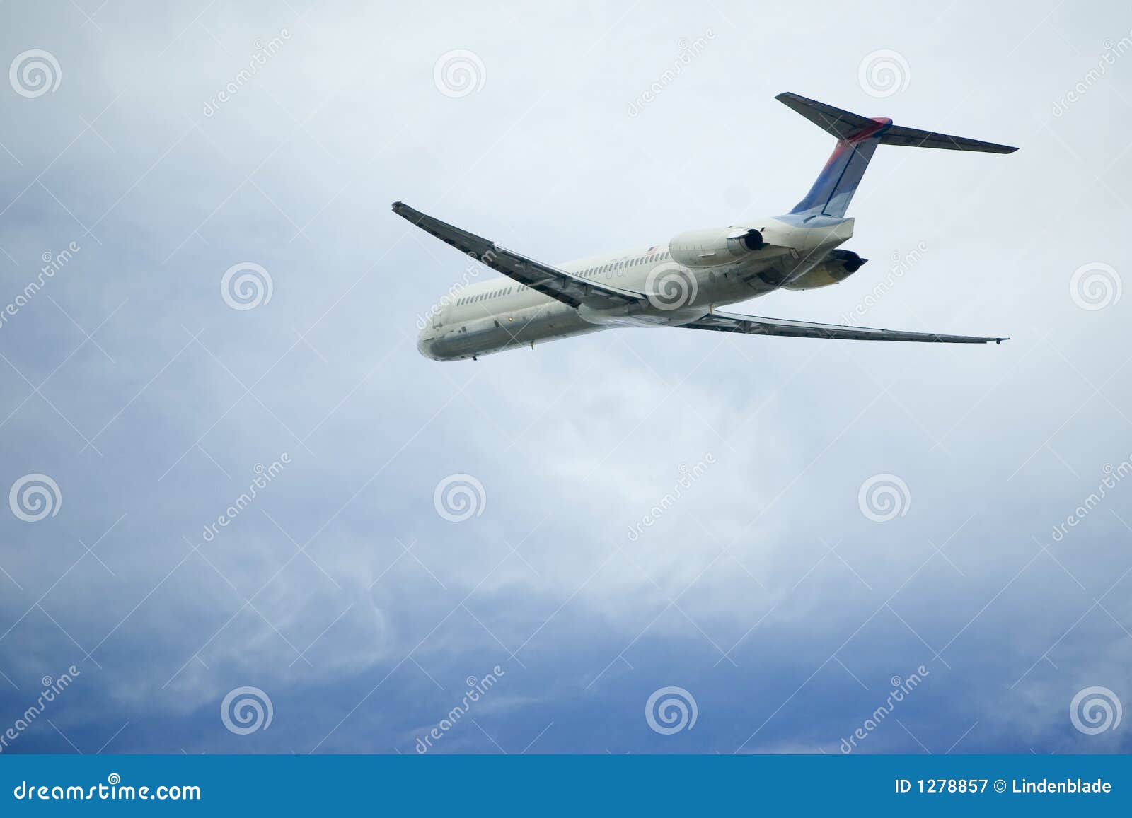 Departing Airplane stock image. Image of commercial, departure - 1278857