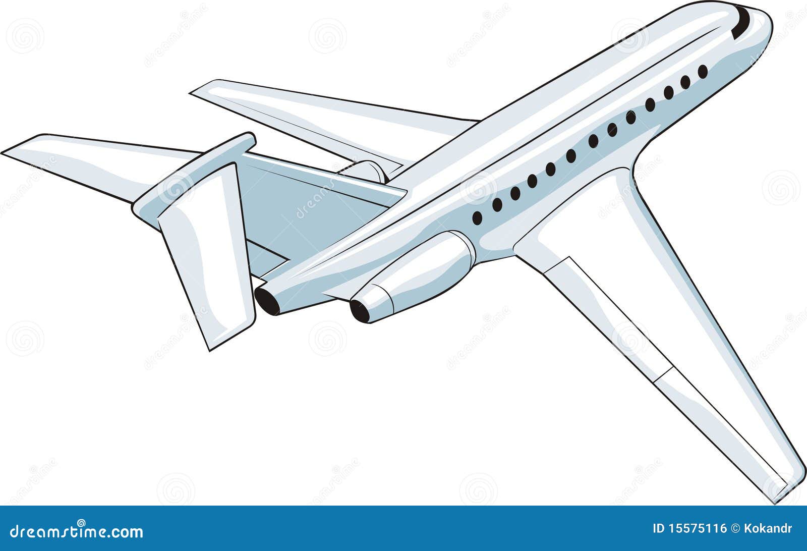 Departing plane stock vector. Illustration of airline - 15575116