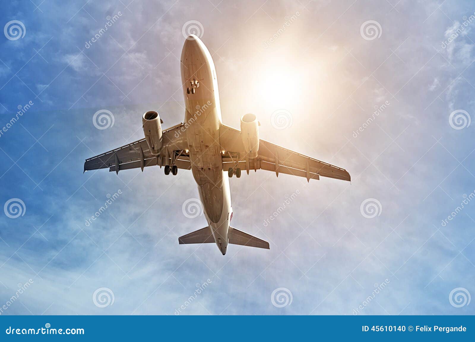 Departing plane stock photo. Image of cargo, business - 45610140
