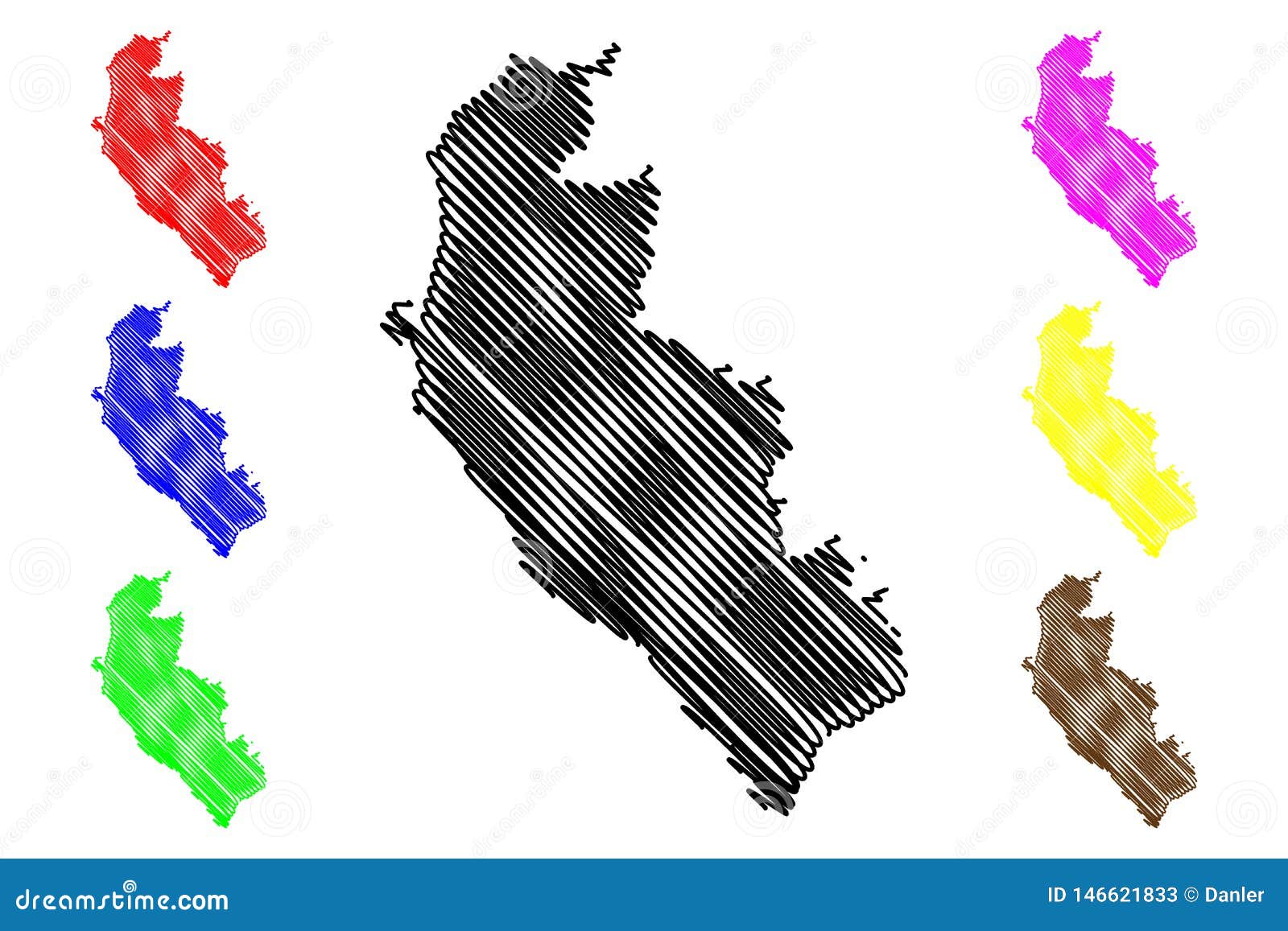 Department of Ica Map Vector Stock Vector - Illustration of oblast ...