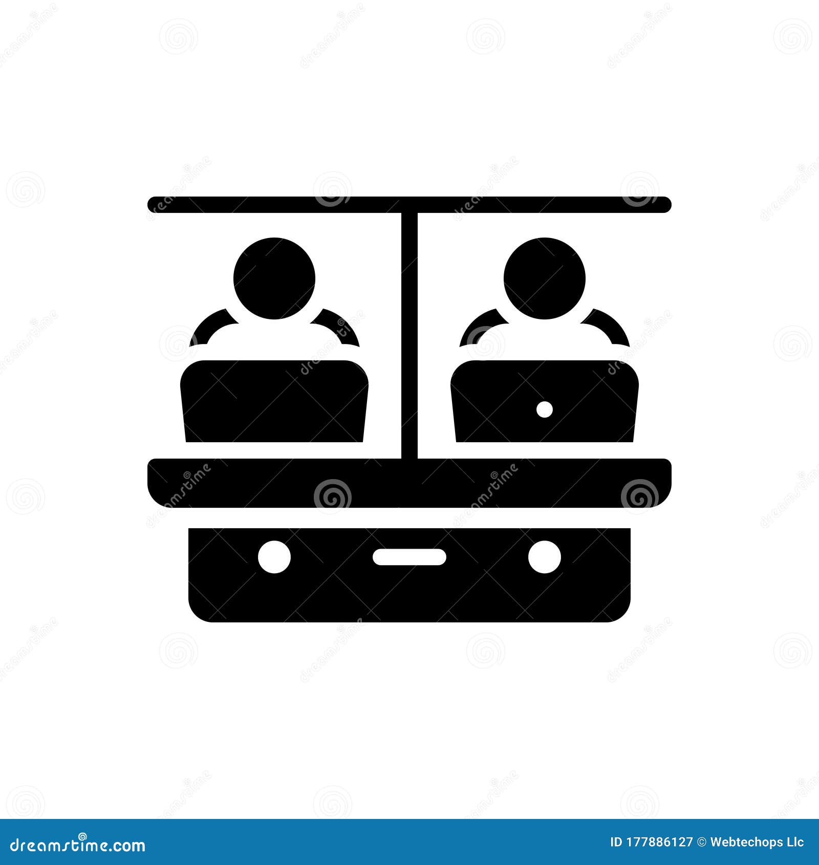 Black Solid Icon for Department, Division and Section Stock Vector ...