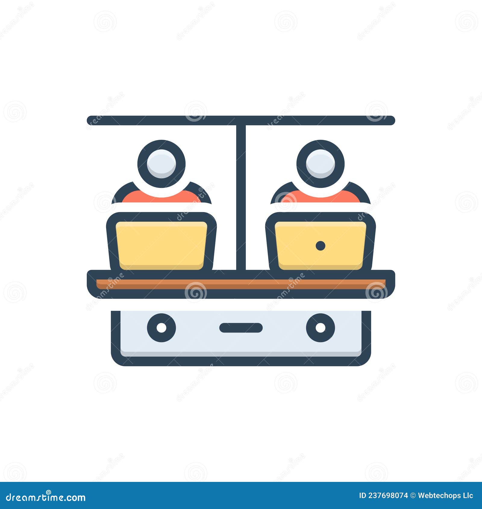 Color Illustration Icon for Department, Zone and Work Stock ...