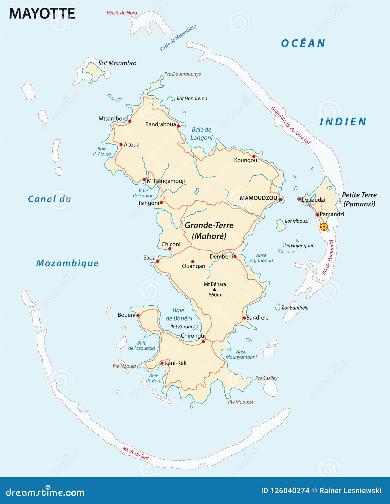 Location Of Mayotte On Map Africa. 3d Mayotte Flag Map Marker Location ...