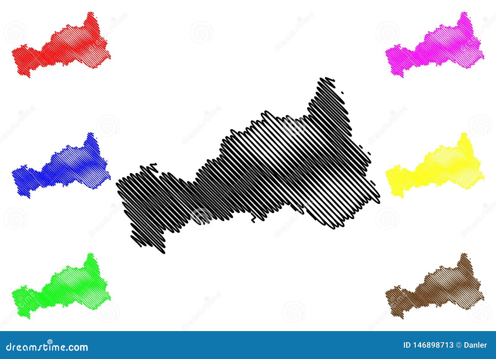 Department of Pasco Map Vector Stock Vector - Illustration of contour ...