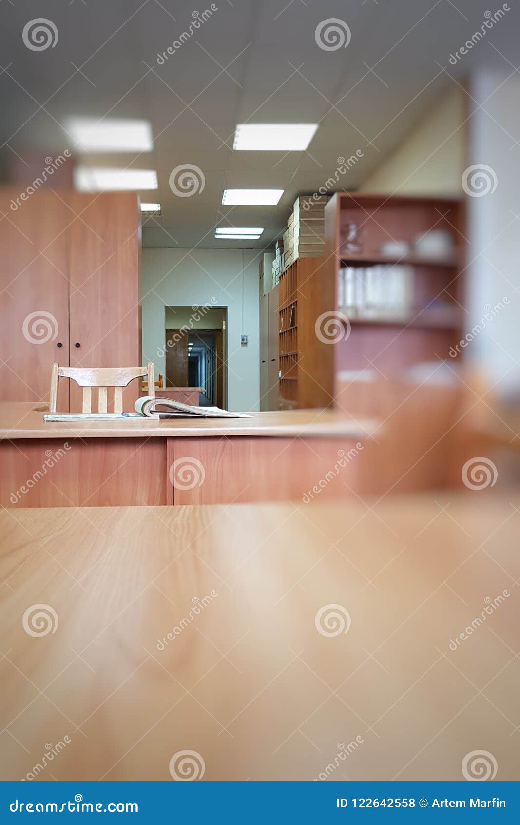 Tables in the office stock photo. Image of doors, standardization ...