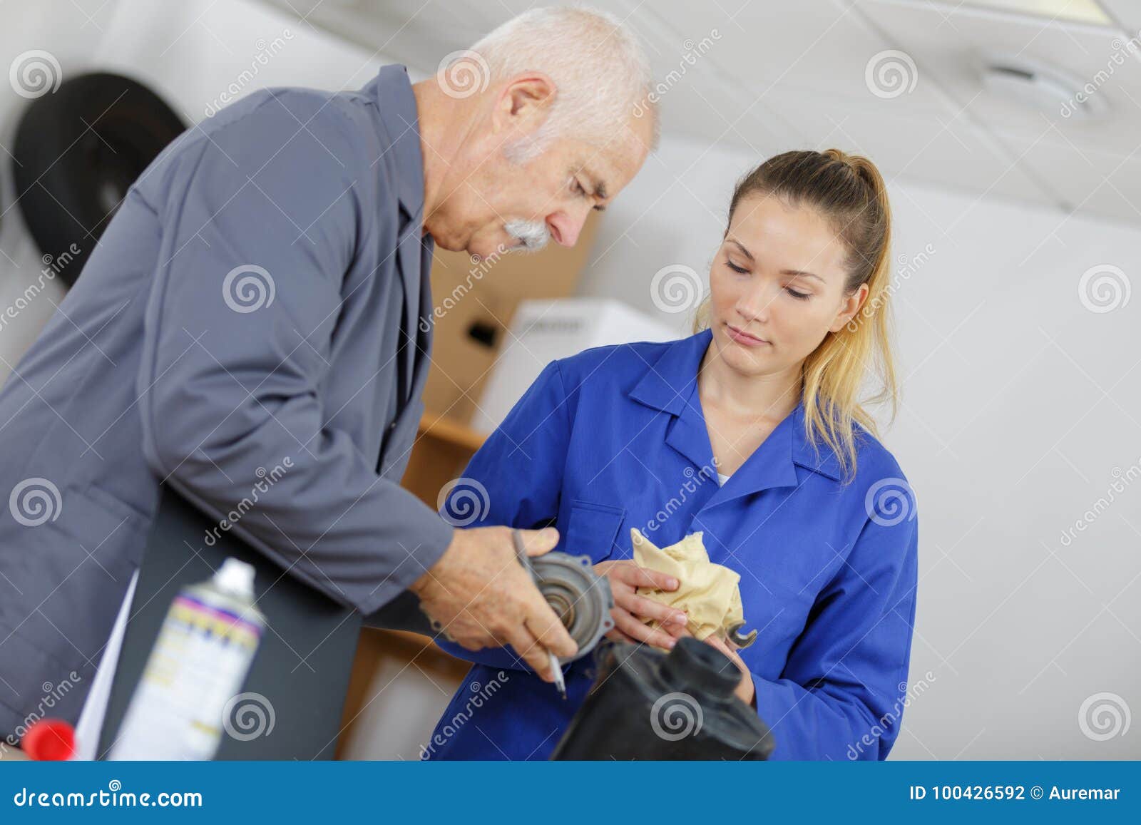 Department Supervisor Demonstrating Work Stock Photo - Image of duty ...