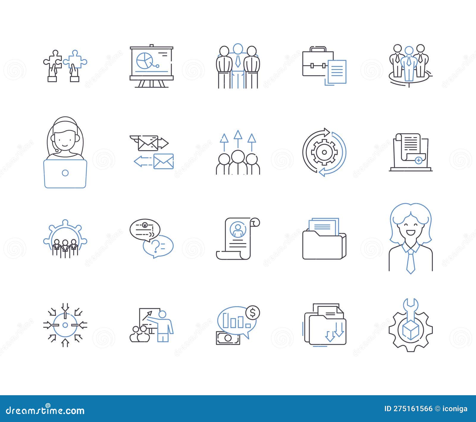 Department Teamwork Outline Icons Collection. Teamwork, Department ...