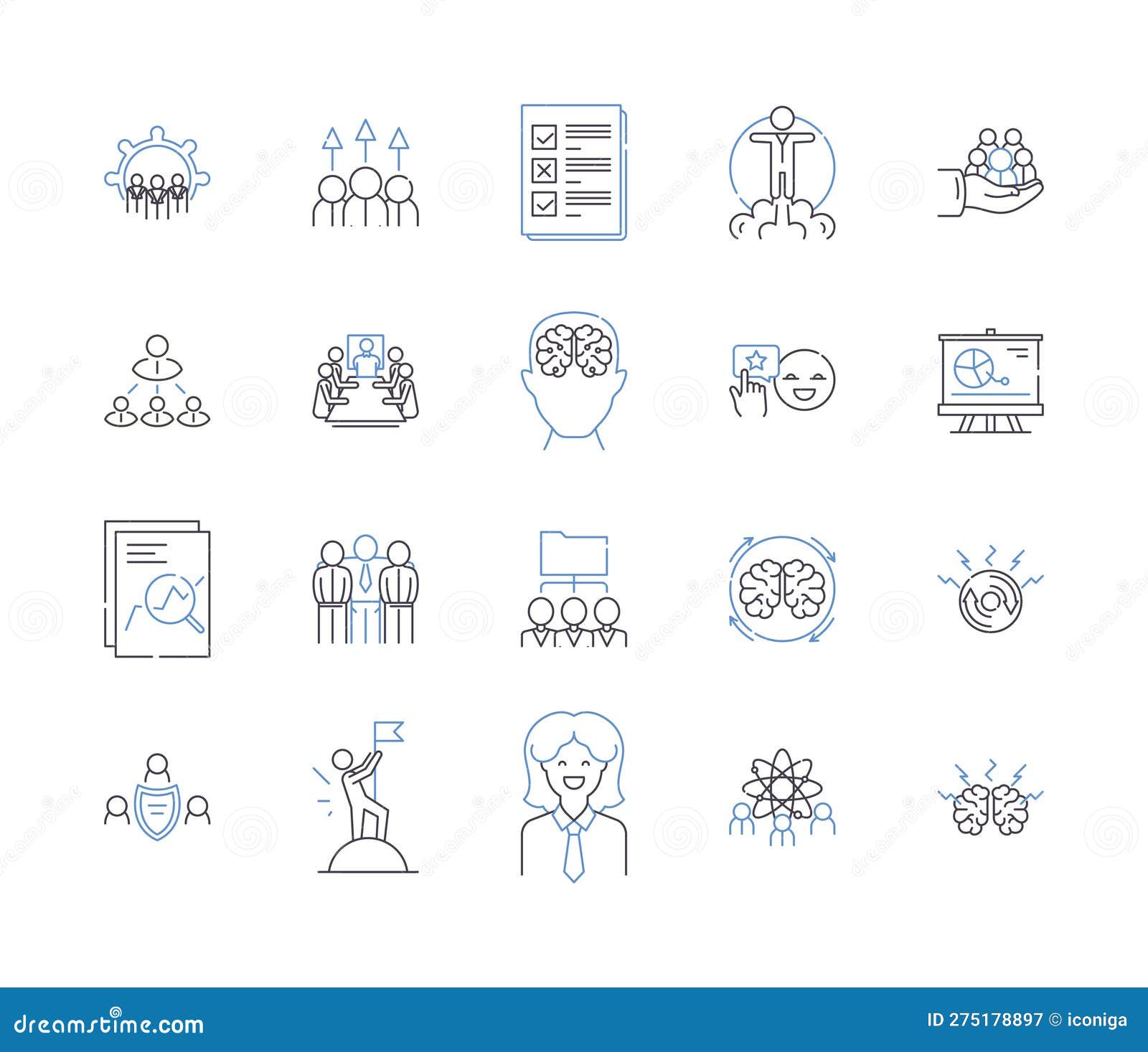 Department Workflow Outline Icons Collection Department Workflow