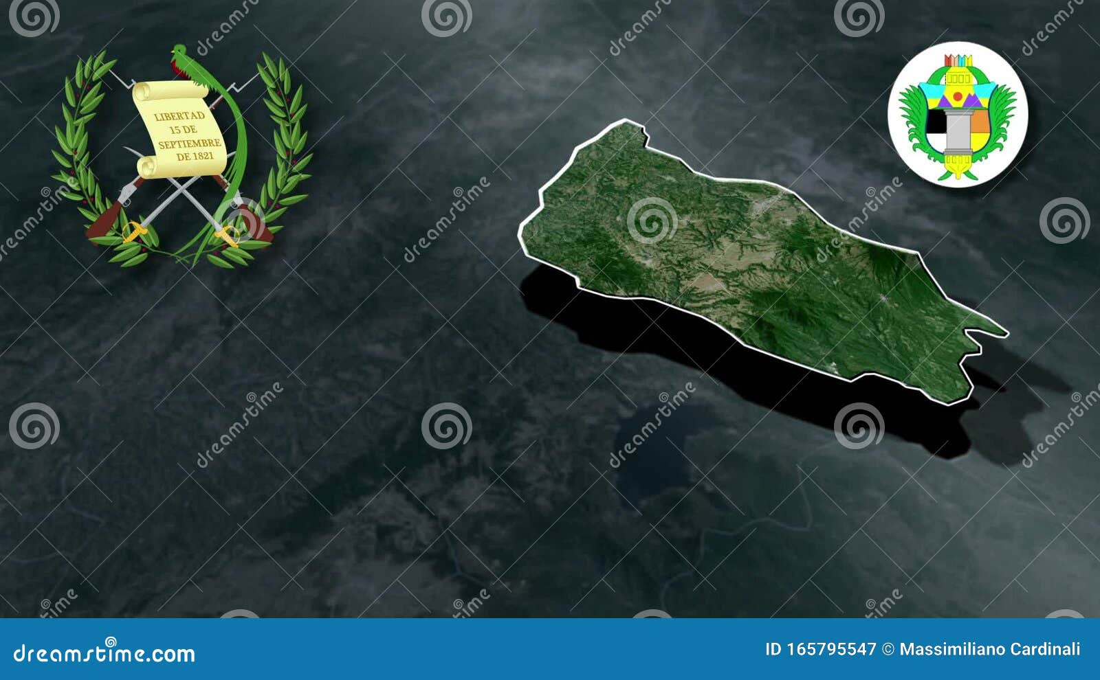 Chimaltenango - Physical Map of the Globe Animation Map Stock Video ...