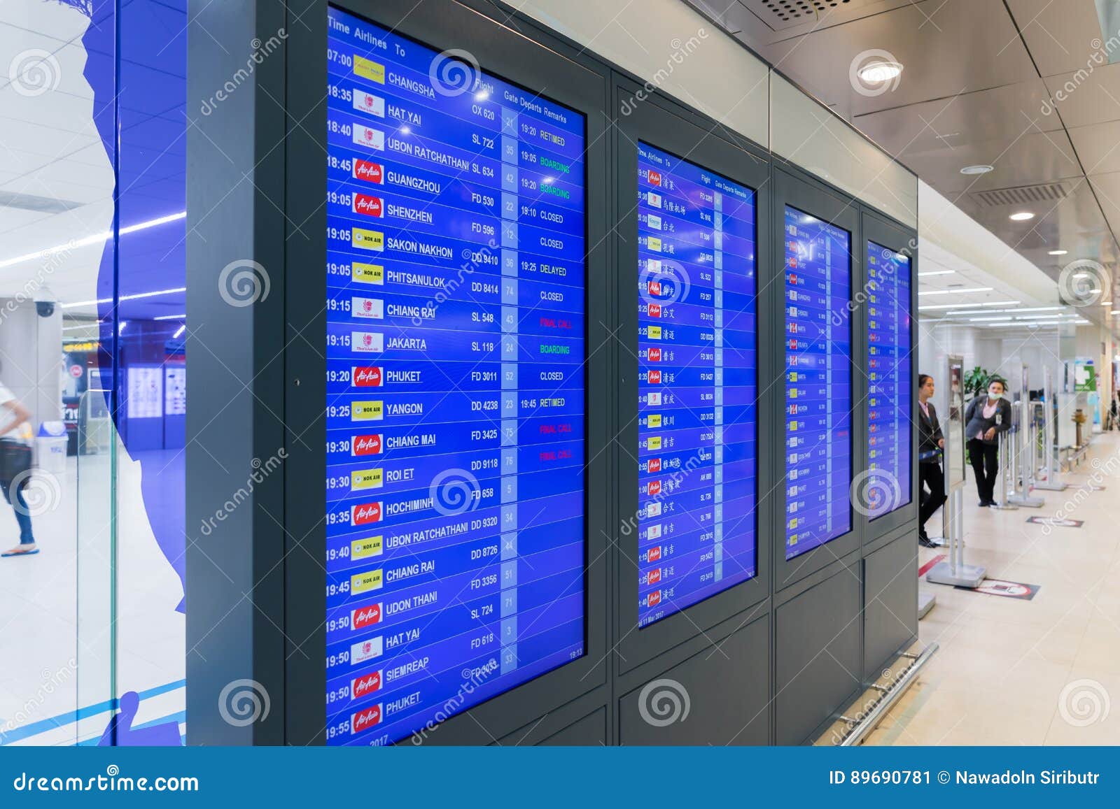 Departure Board in Don Muang International Airport Thailand Editorial ... Departure Board in Don Muang International Airport Thailand Editorial ...