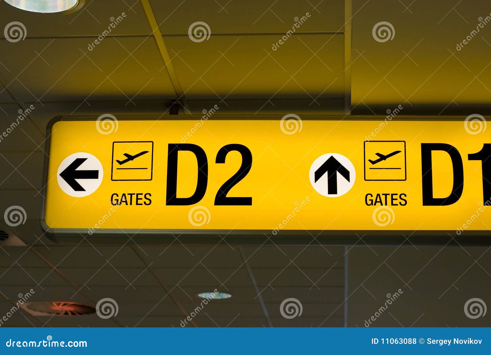 Departure Gate Sign in the Airport Stock Photo - Image of indoors ...