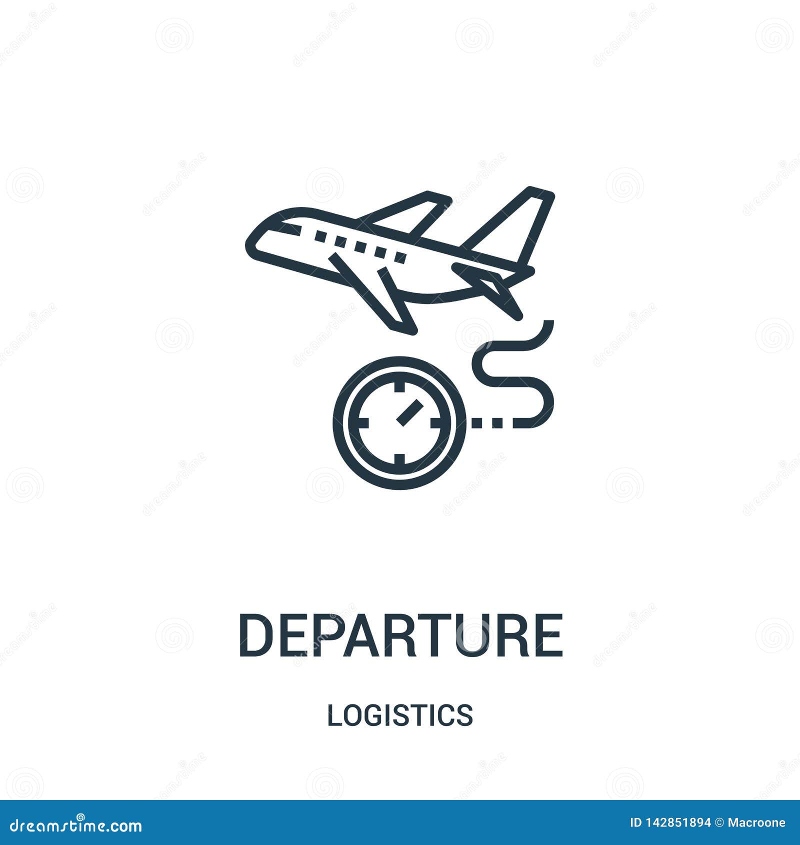 Departure Icon Vector from Logistics Collection. Thin Line Departure ...