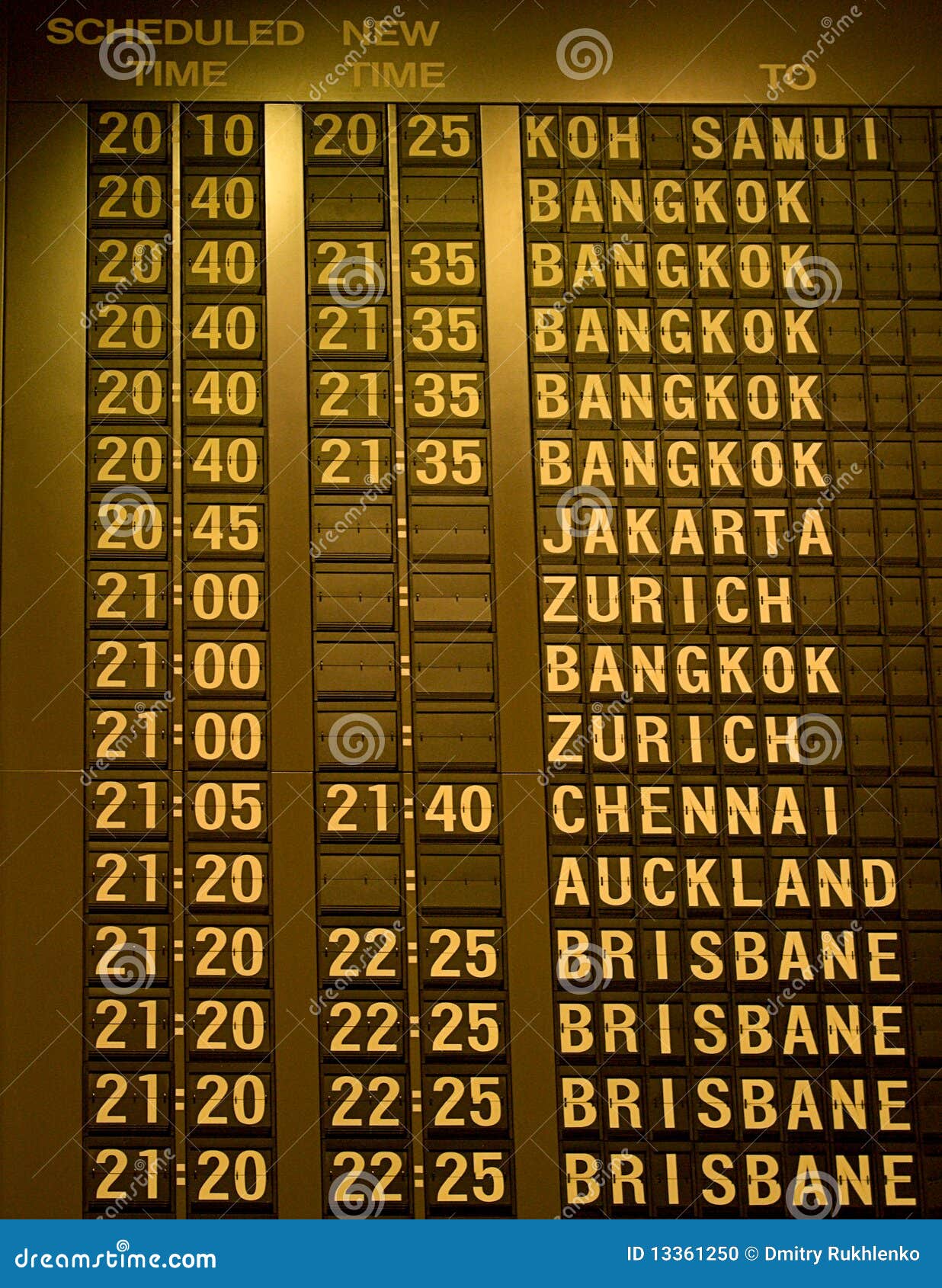 Departure Schedule Board in Airport Stock Photo - Image of board ...