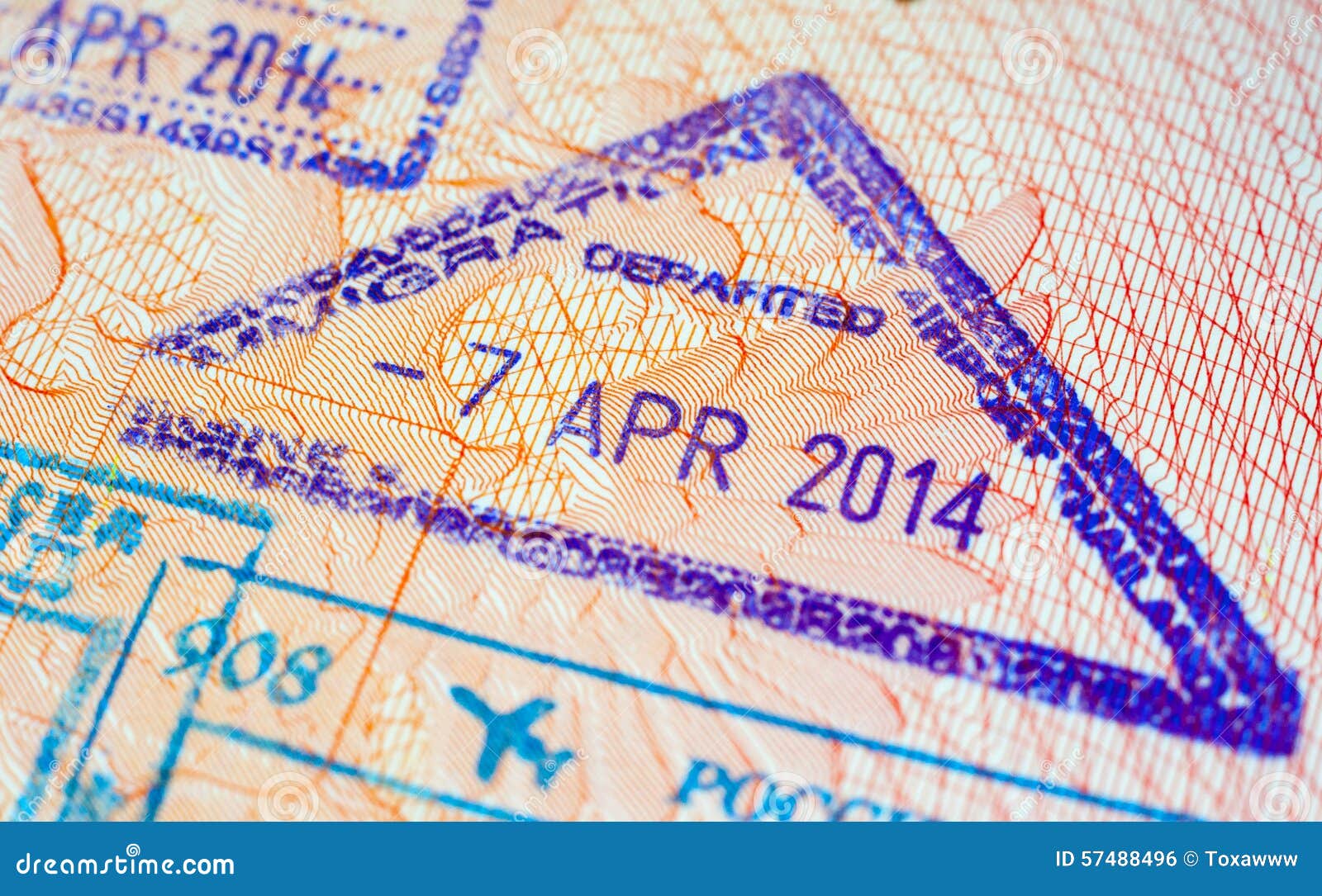 Departure stamp editorial photo. Image of tourist, department - 57488496