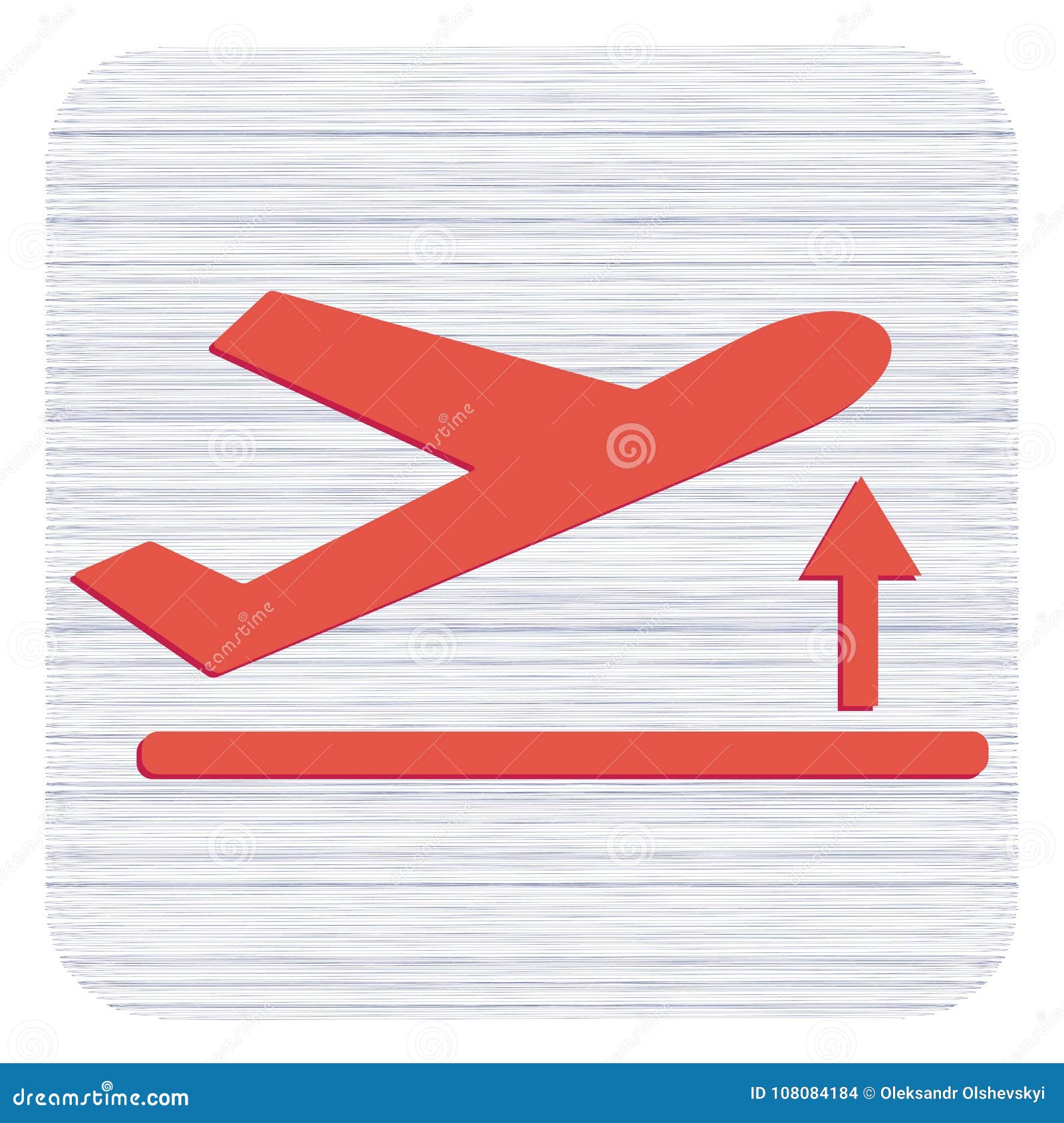 Departure Take Off Plane Icon Simple Stock Vector - Illustration of ...