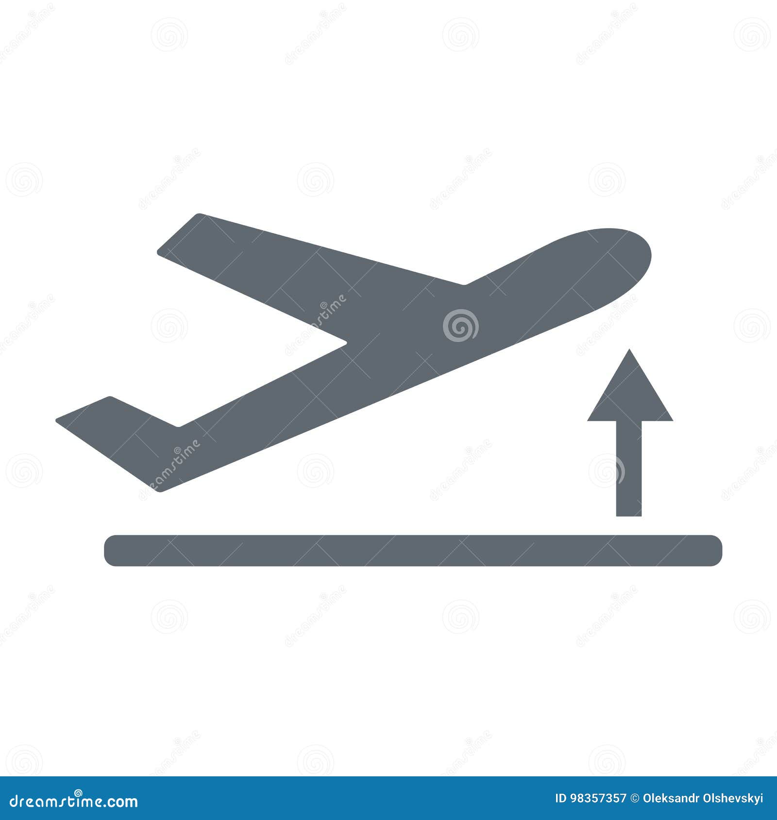 Departure Take Off Plane Icon Simple Stock Vector - Illustration of ...