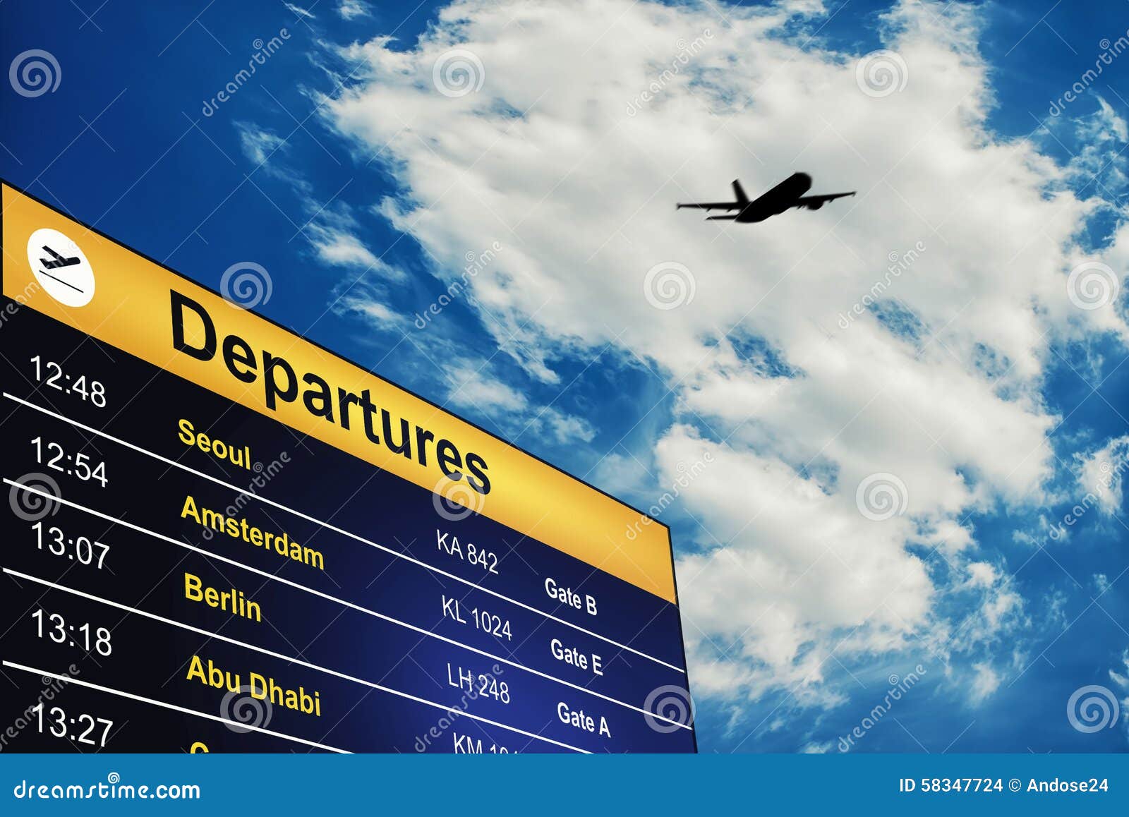 Departures stock photo. Image of destination, international - 58347724