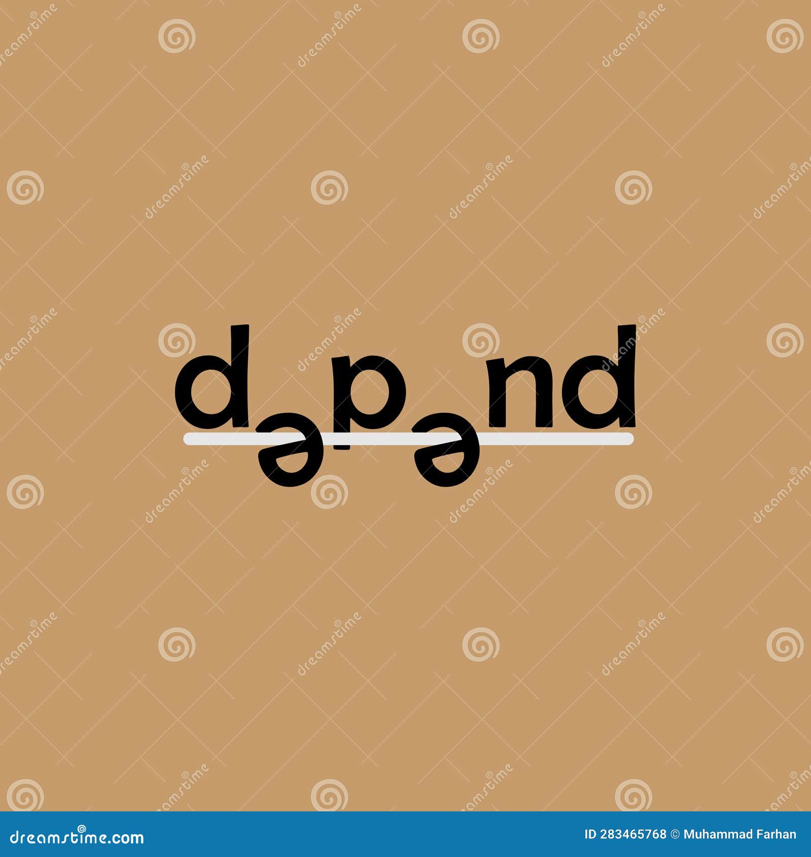 Depend Wordmark Logo Design Stock Vector - Illustration of word, planks ...
