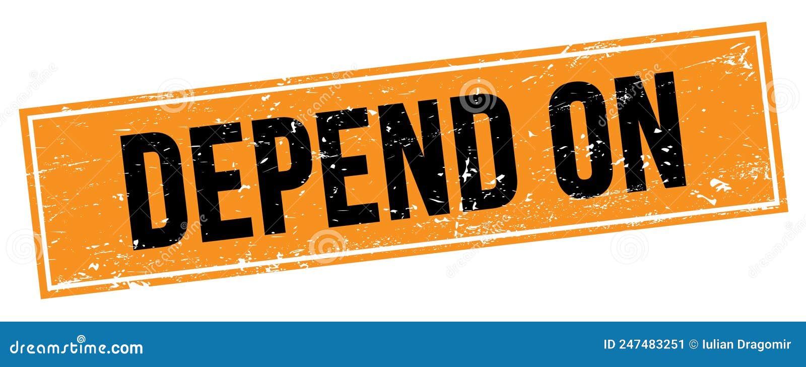 DEPEND ON Text Written On Red Grungy Round Stamp Royalty-Free Stock ...