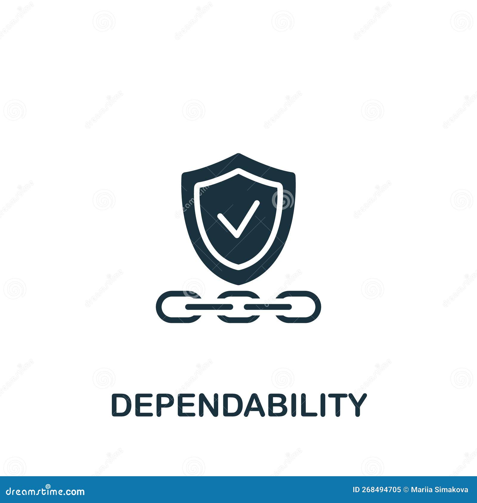 Dependability Icon. Monochrome Simple Sign From Security Collection ... Dependability Icon. Monochrome Simple Sign From Security Collection ...